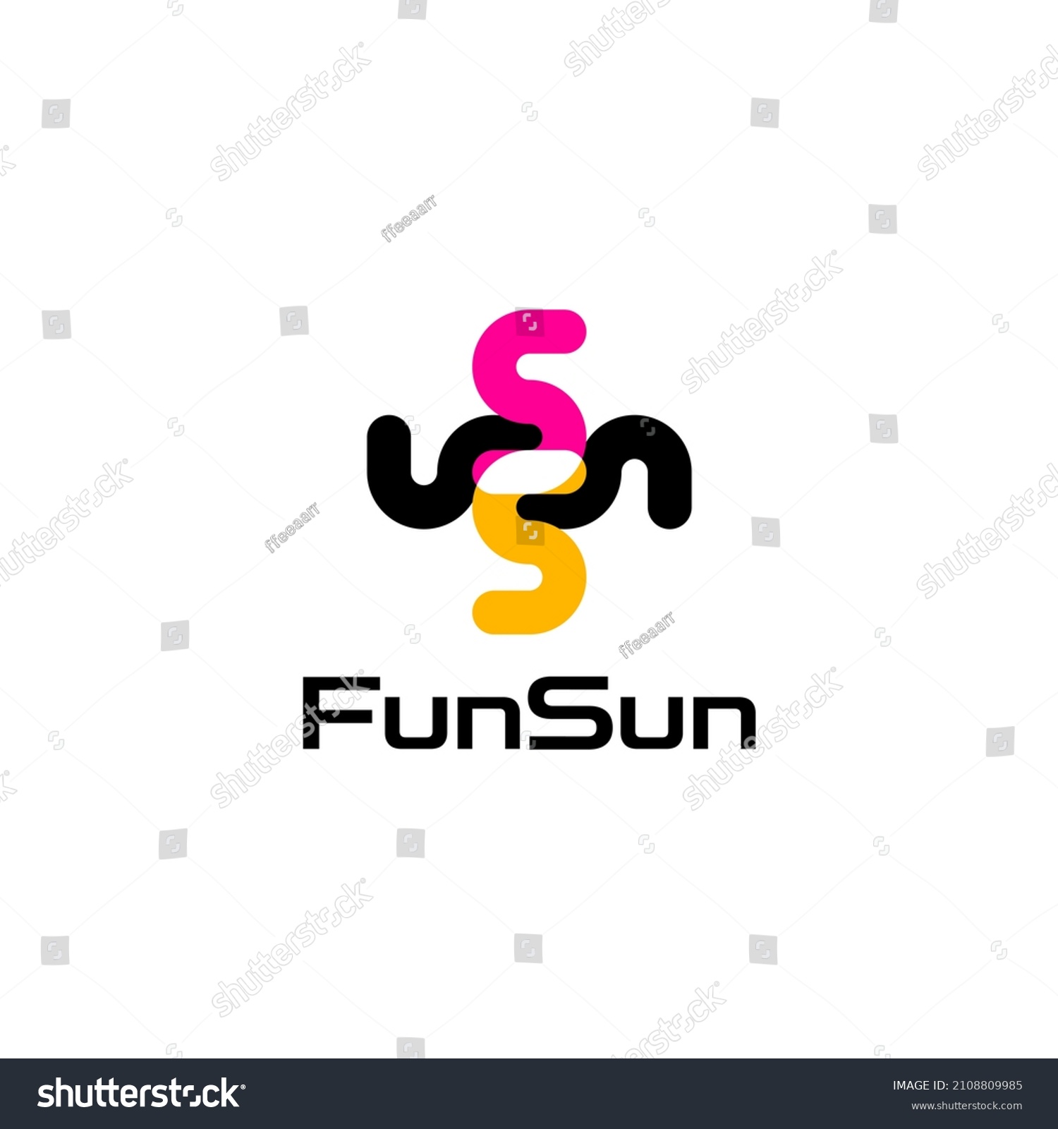 Double S Negative Logo Design Stock Vector (Royalty Free) 2108809985