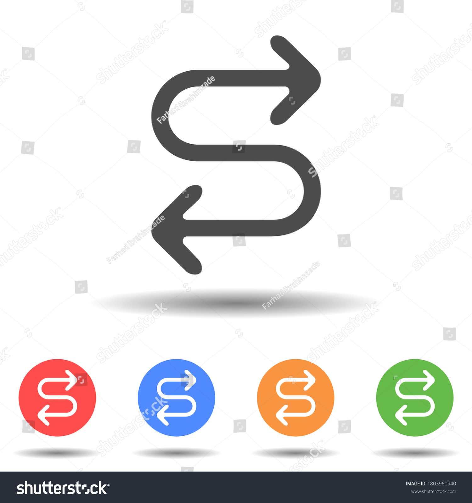 Double Side Arrow Icon Vector Logo 库存矢量图（免版税）1803960940 | Shutterstock