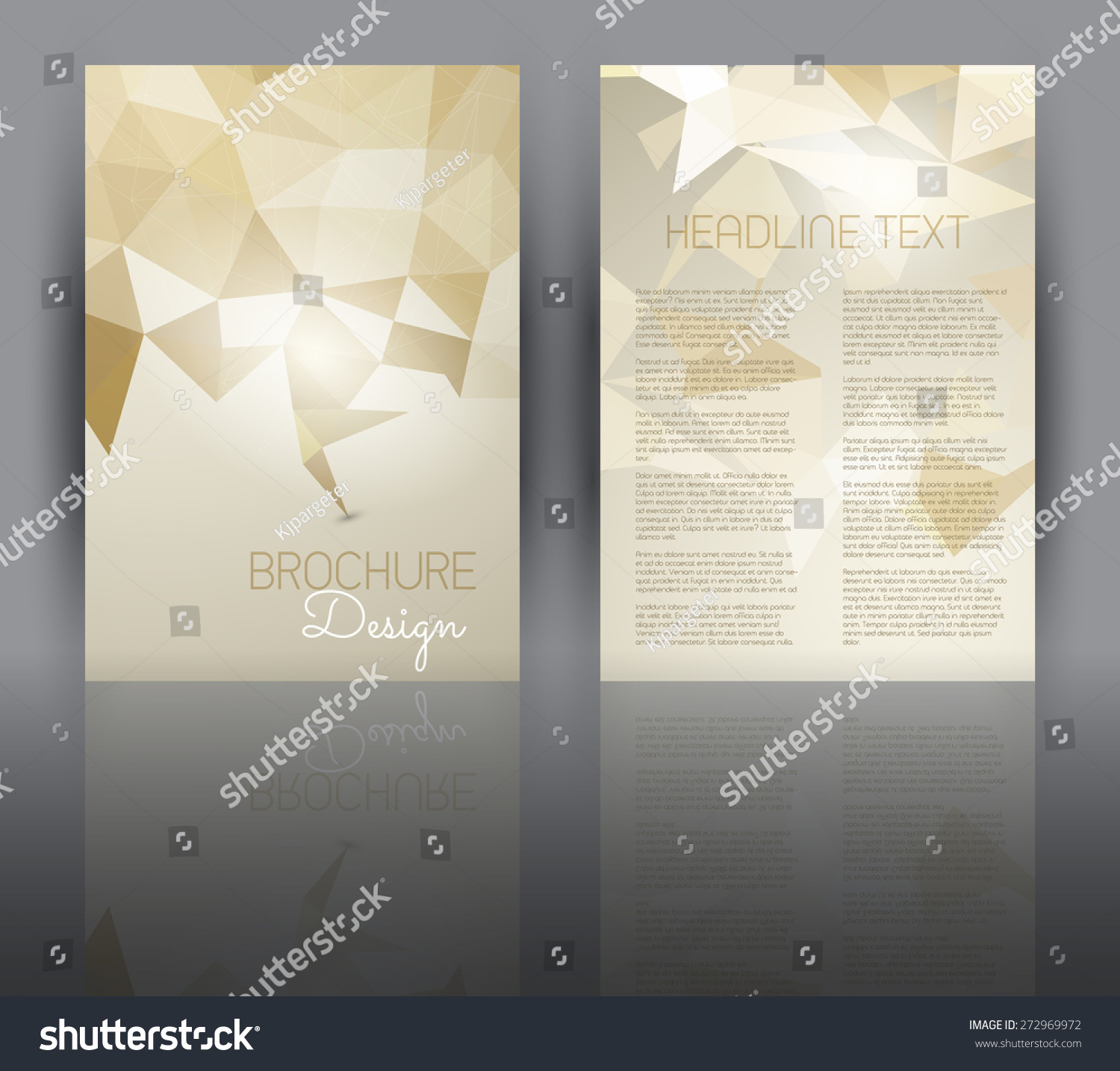 Double Sided Flyer Template Low Poly Stock Vector (Royalty Free ...