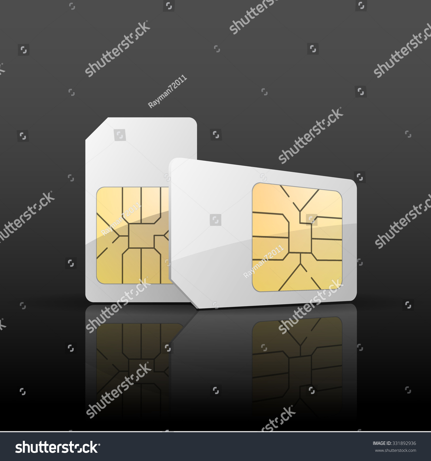 Double Sim Card Background: vector de stock (libre de regalías ...