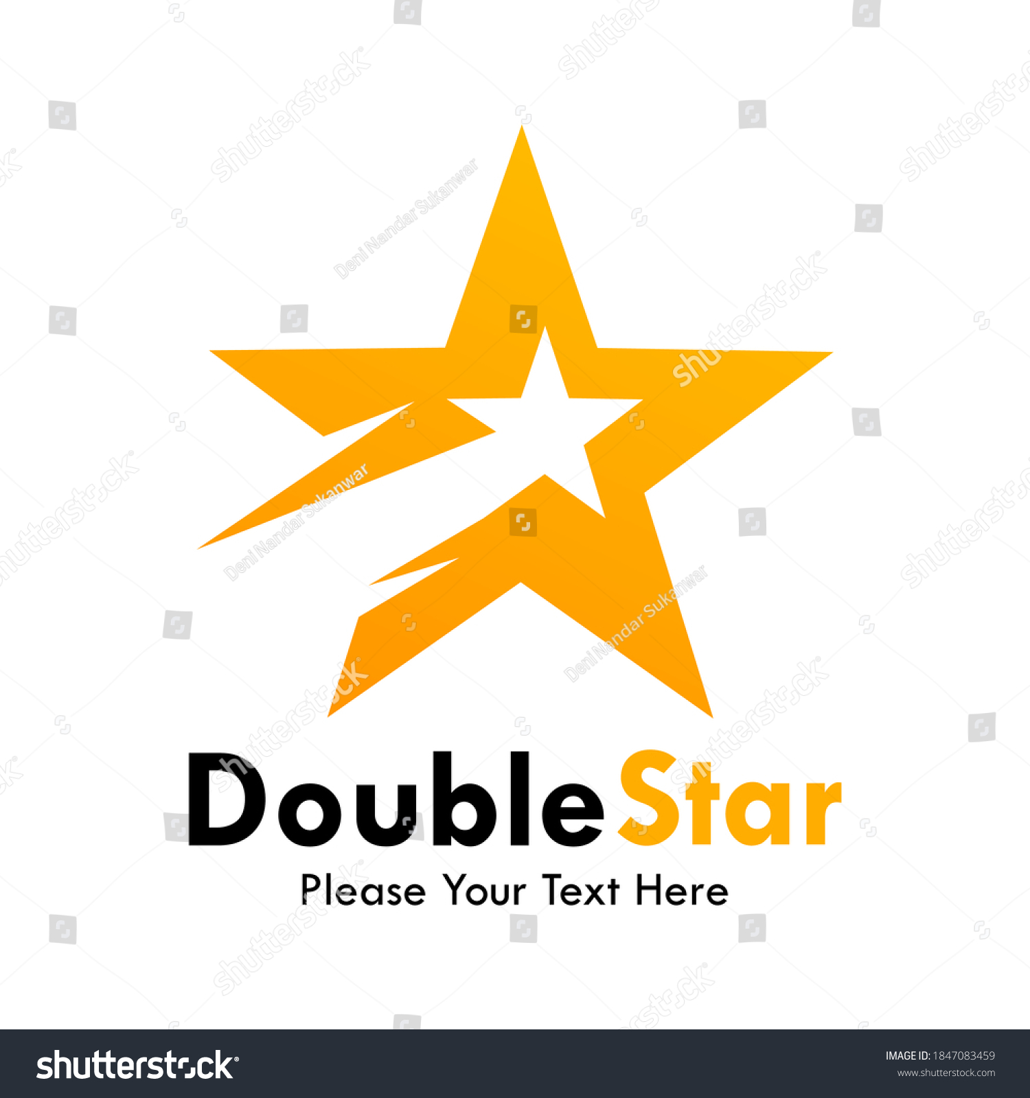 Double Star Logo Template Illustration Stock Vector (Royalty Free ...