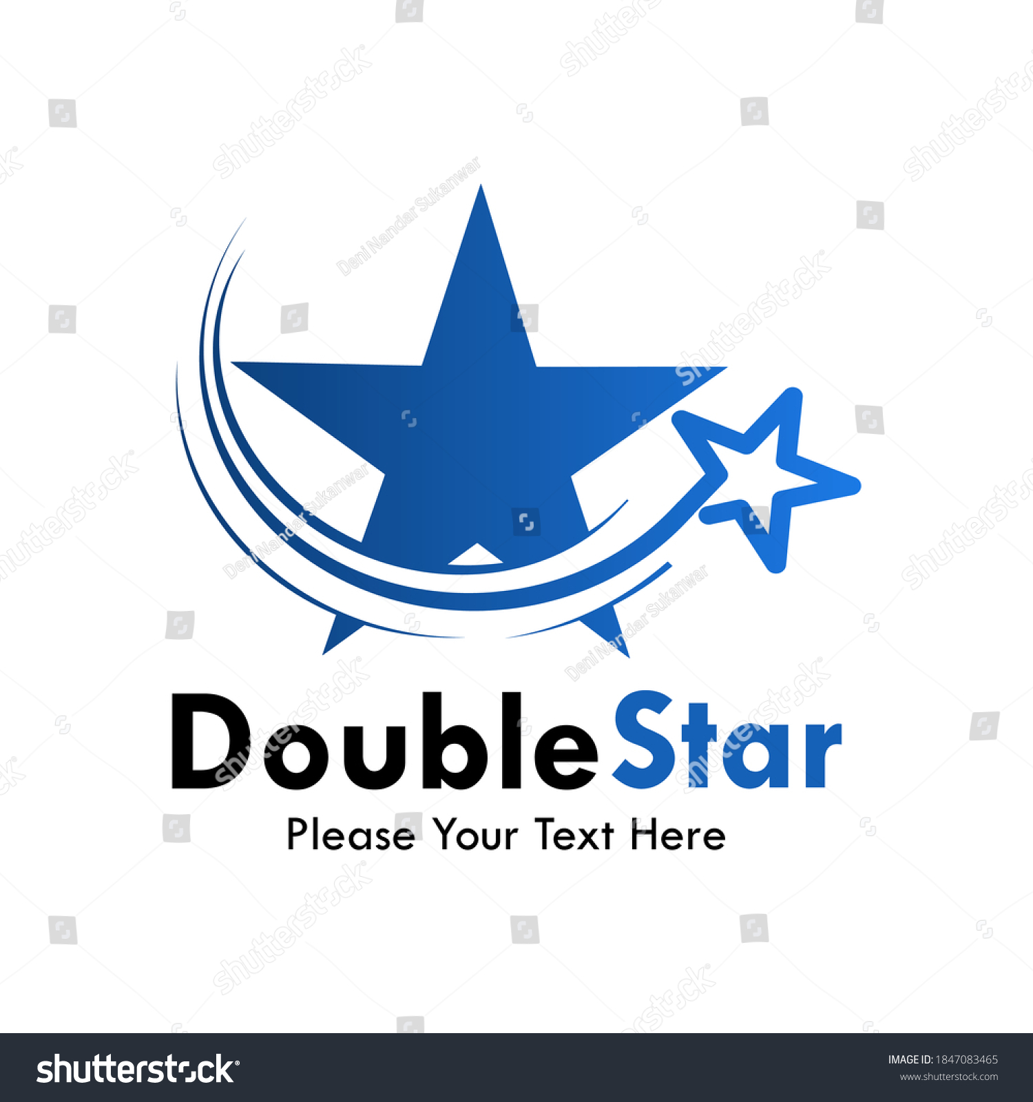 Double Star Logo Template Illustration Stock Vector (Royalty Free ...