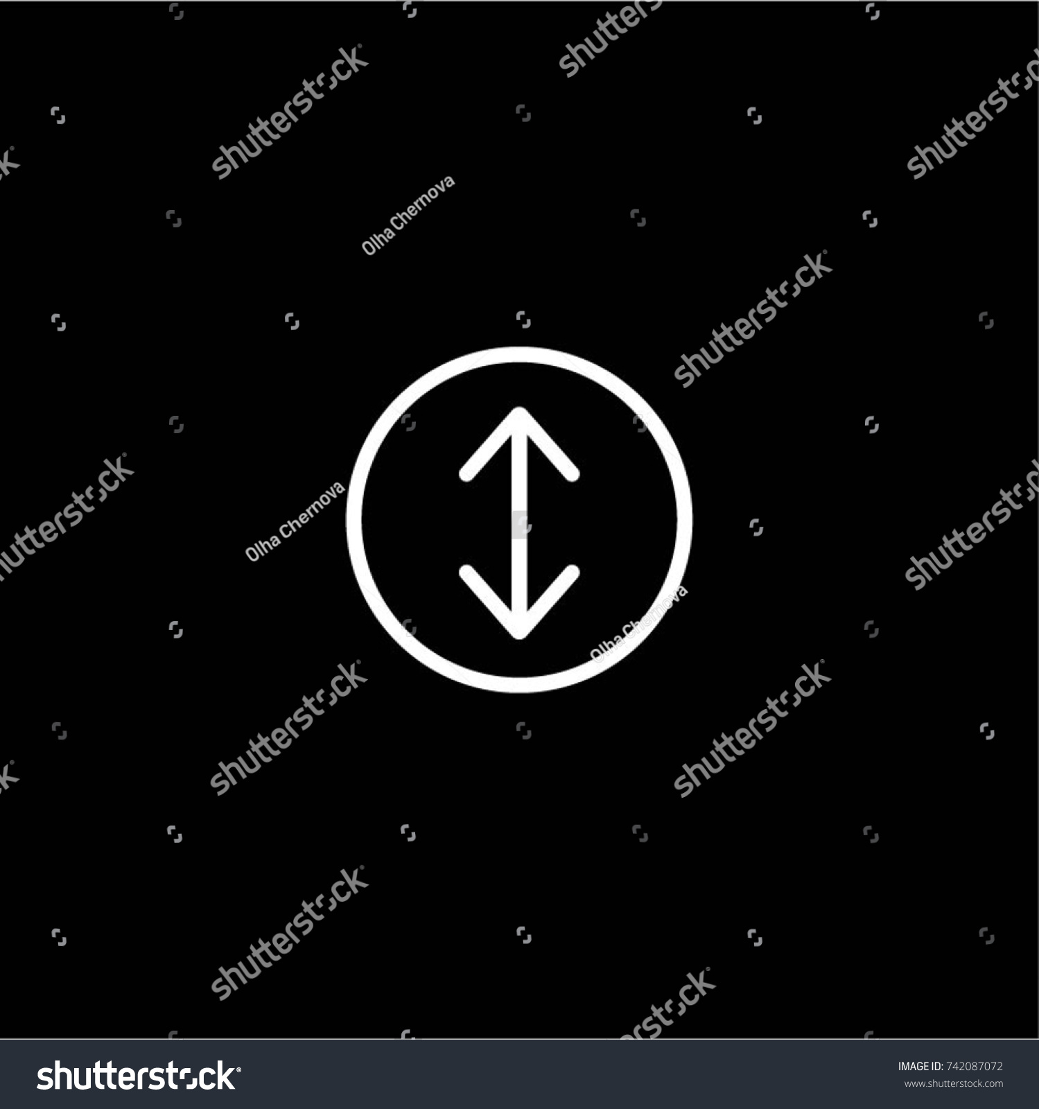 Double Down Arrow Icon Stock Vector (Royalty Free) 742087072 | Shutterstock