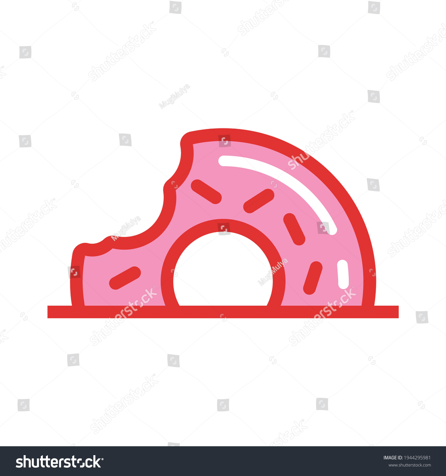 Doughnut Logo Design Cute Doughnut Vector Stock Vector (Royalty Free ...