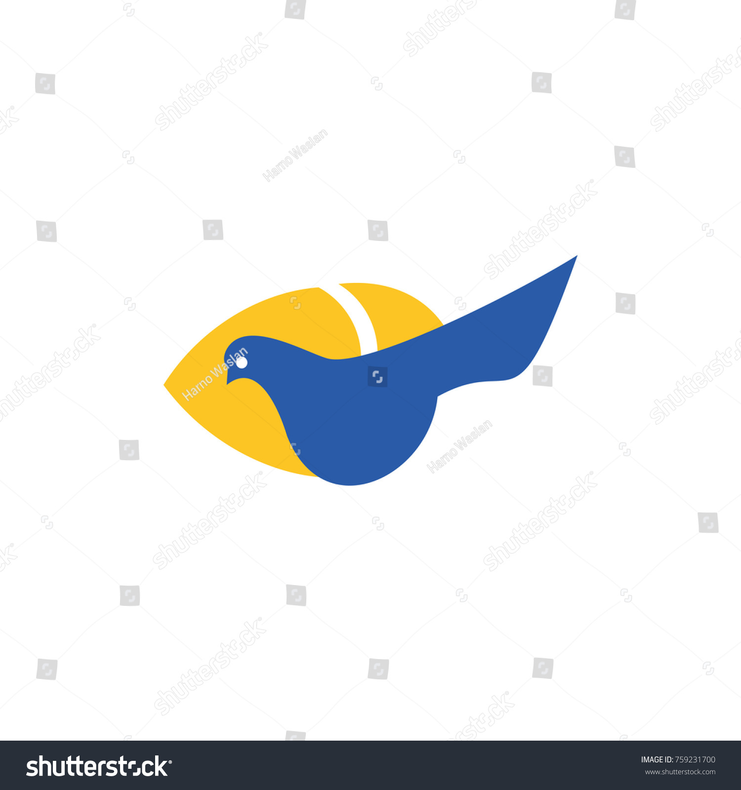 Dove Fish Logo Vector Stock Vector (Royalty Free) 759231700 | Shutterstock