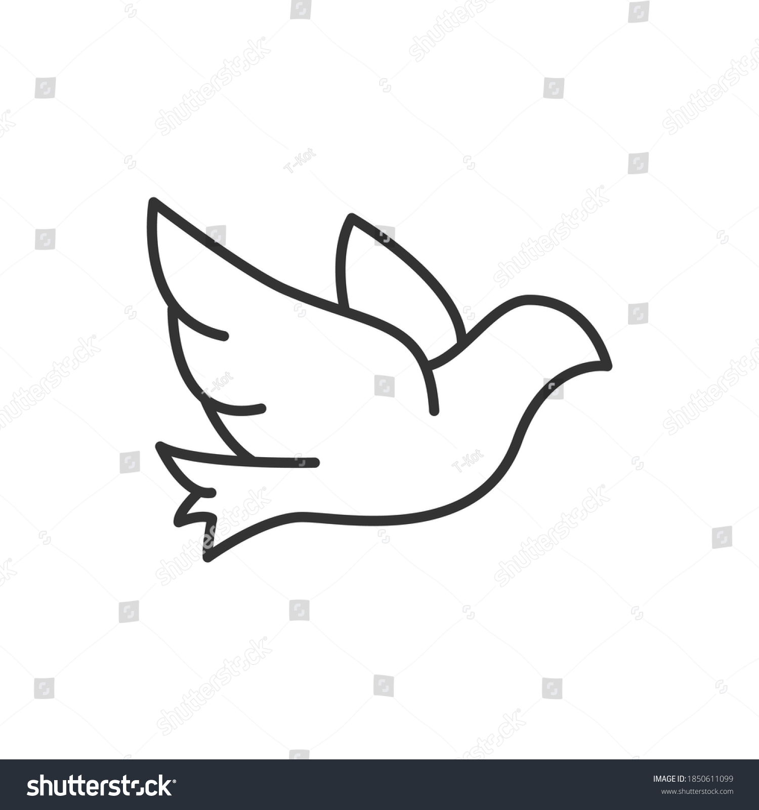 Dove Bird Icon Vector Illustration Stock Vector (Royalty Free ...