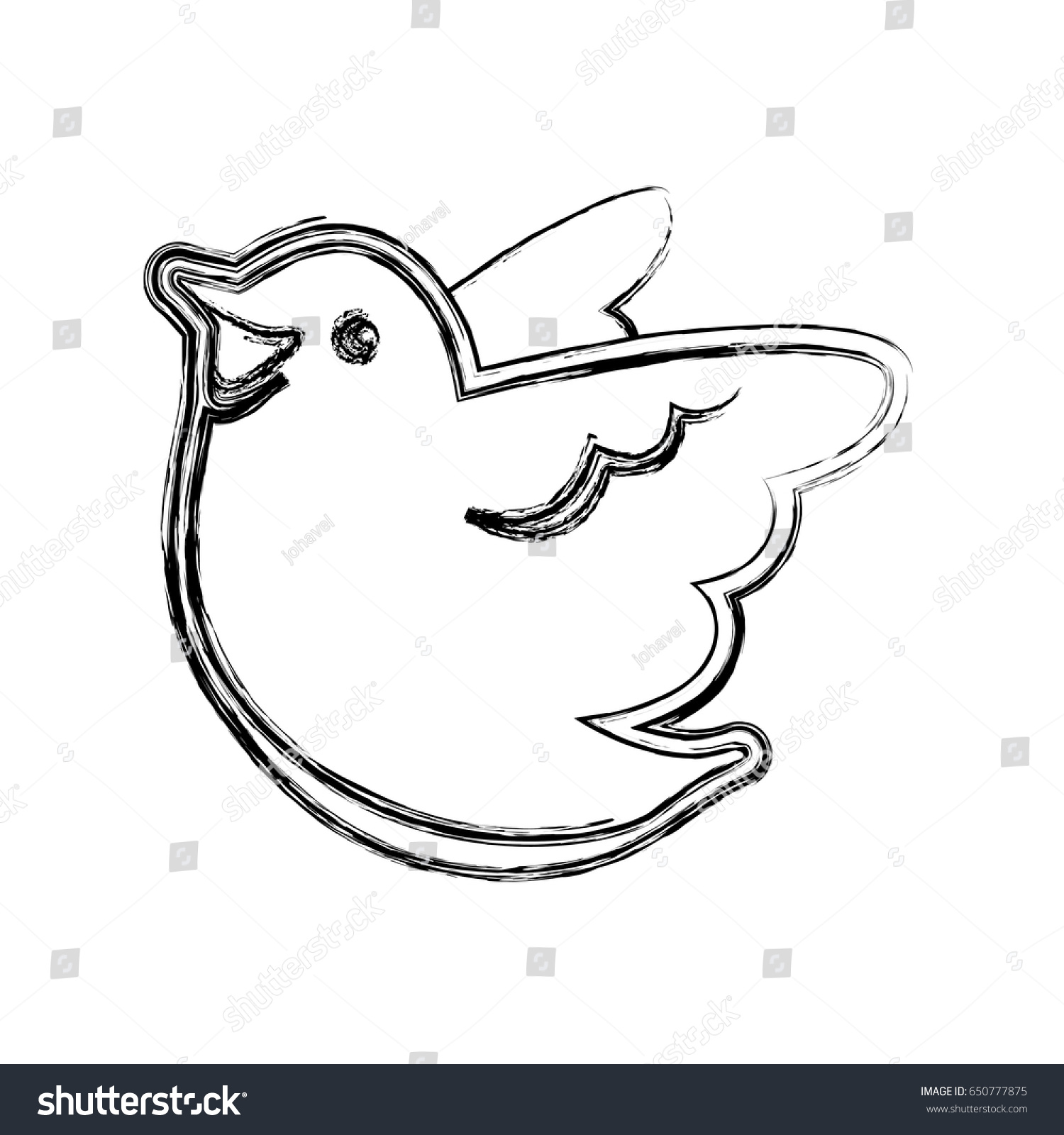 Dove Bird Symbol Stock Vector (Royalty Free) 650777875