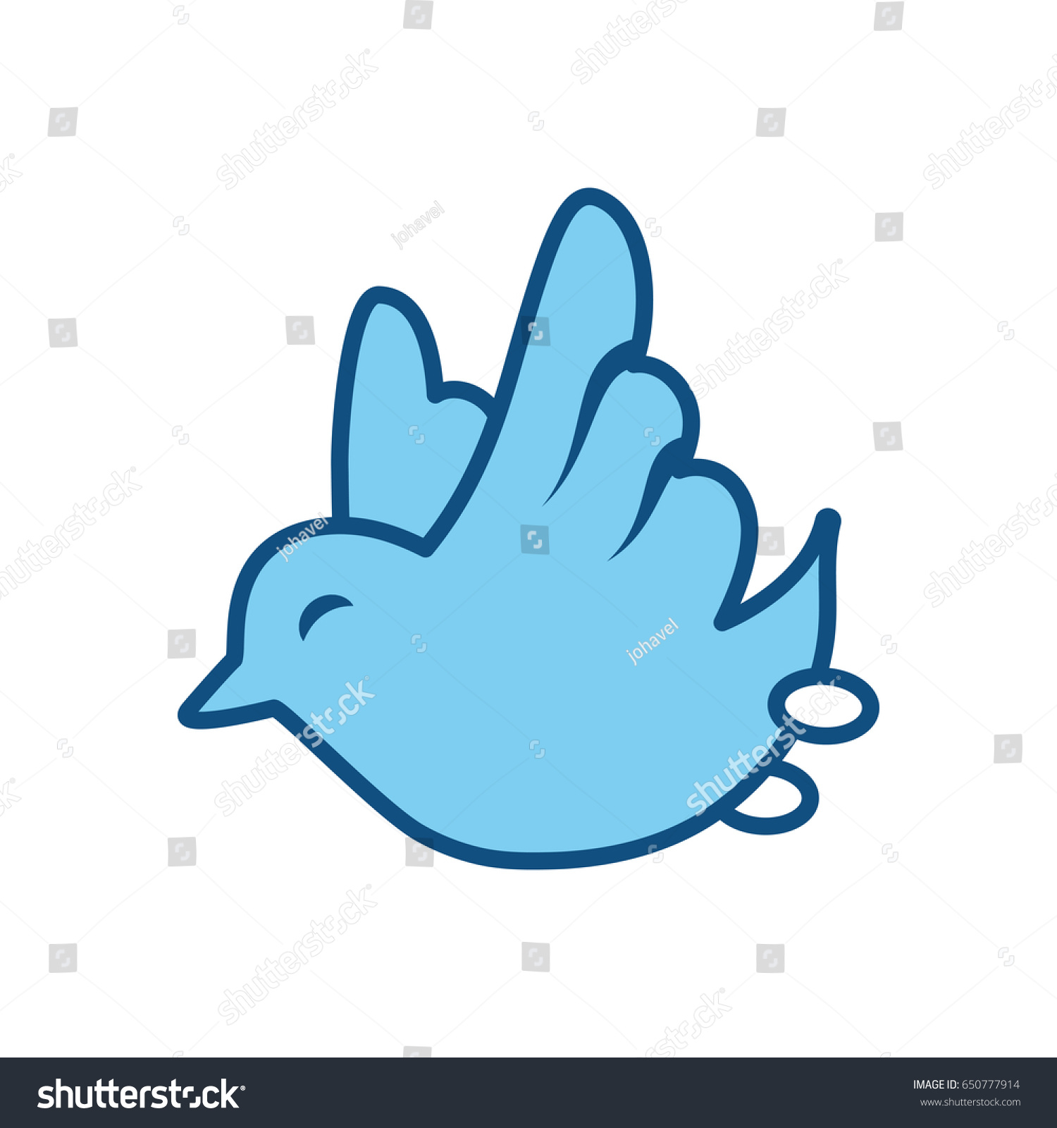 Dove Bird Symbol Stock Vector (Royalty Free) 650777914