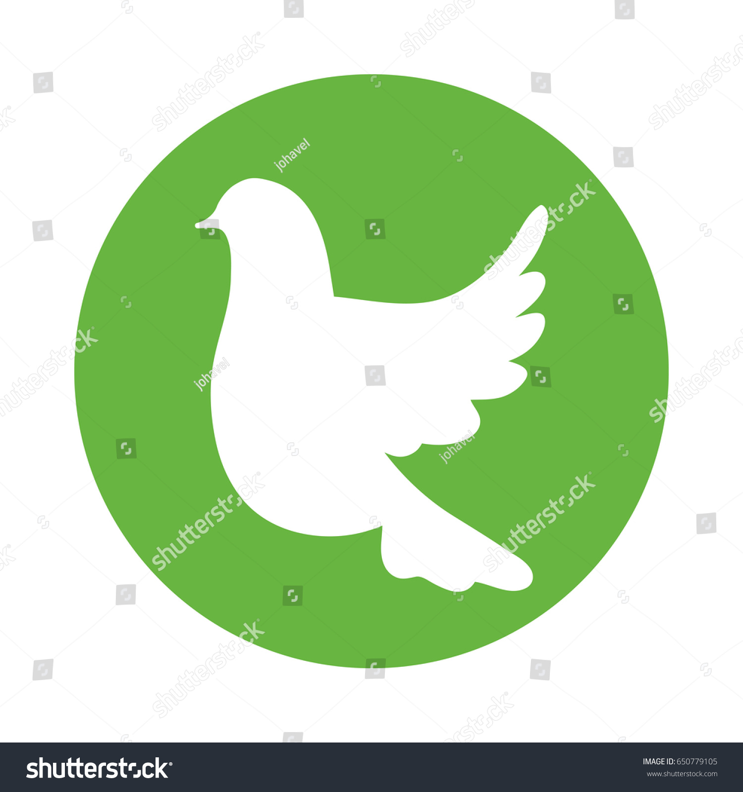 Dove Bird Symbol Stock Vector (Royalty Free) 650779105