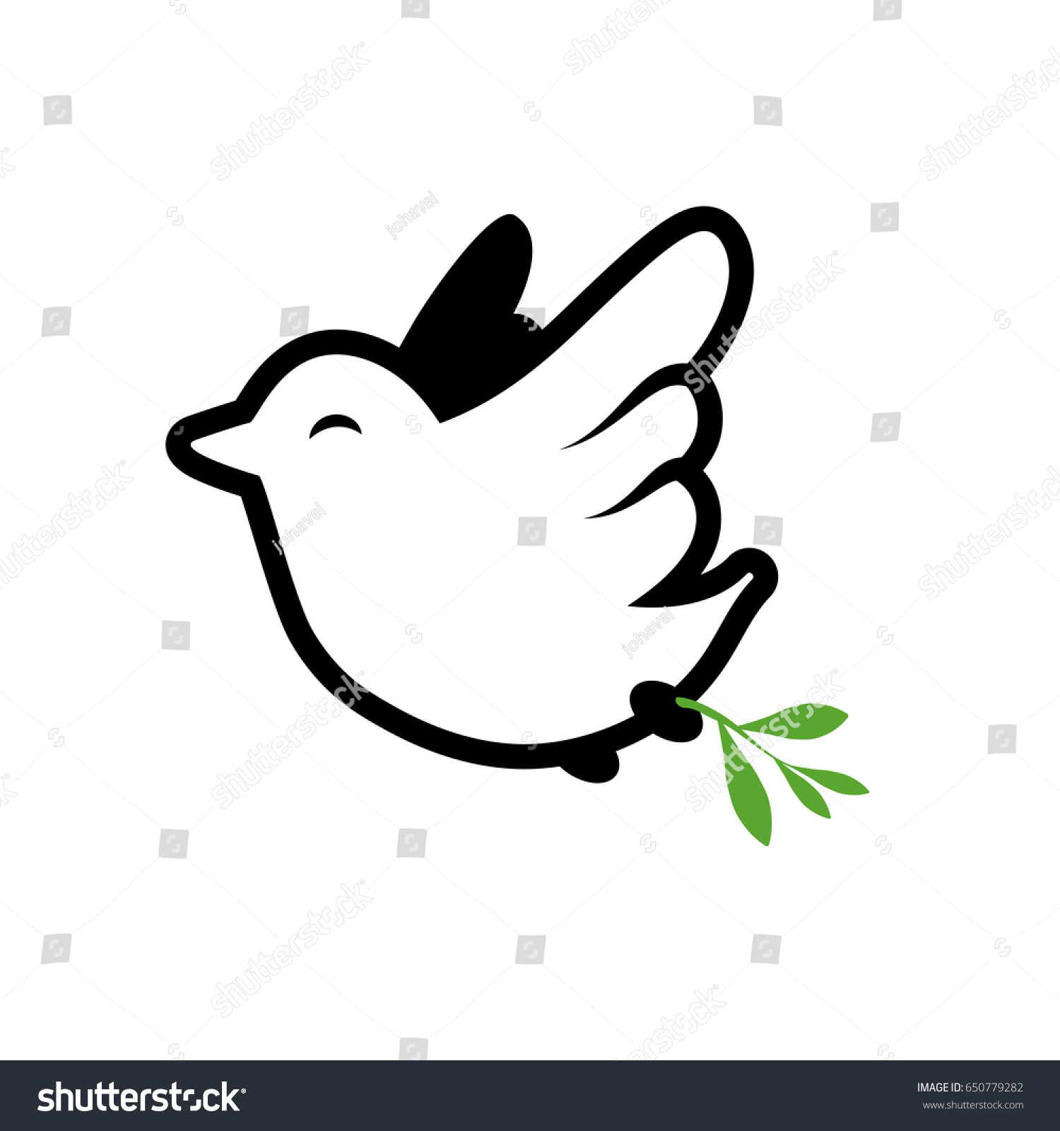 Dove Bird Symbol Stock Vector (Royalty Free) 650779282 | Shutterstock