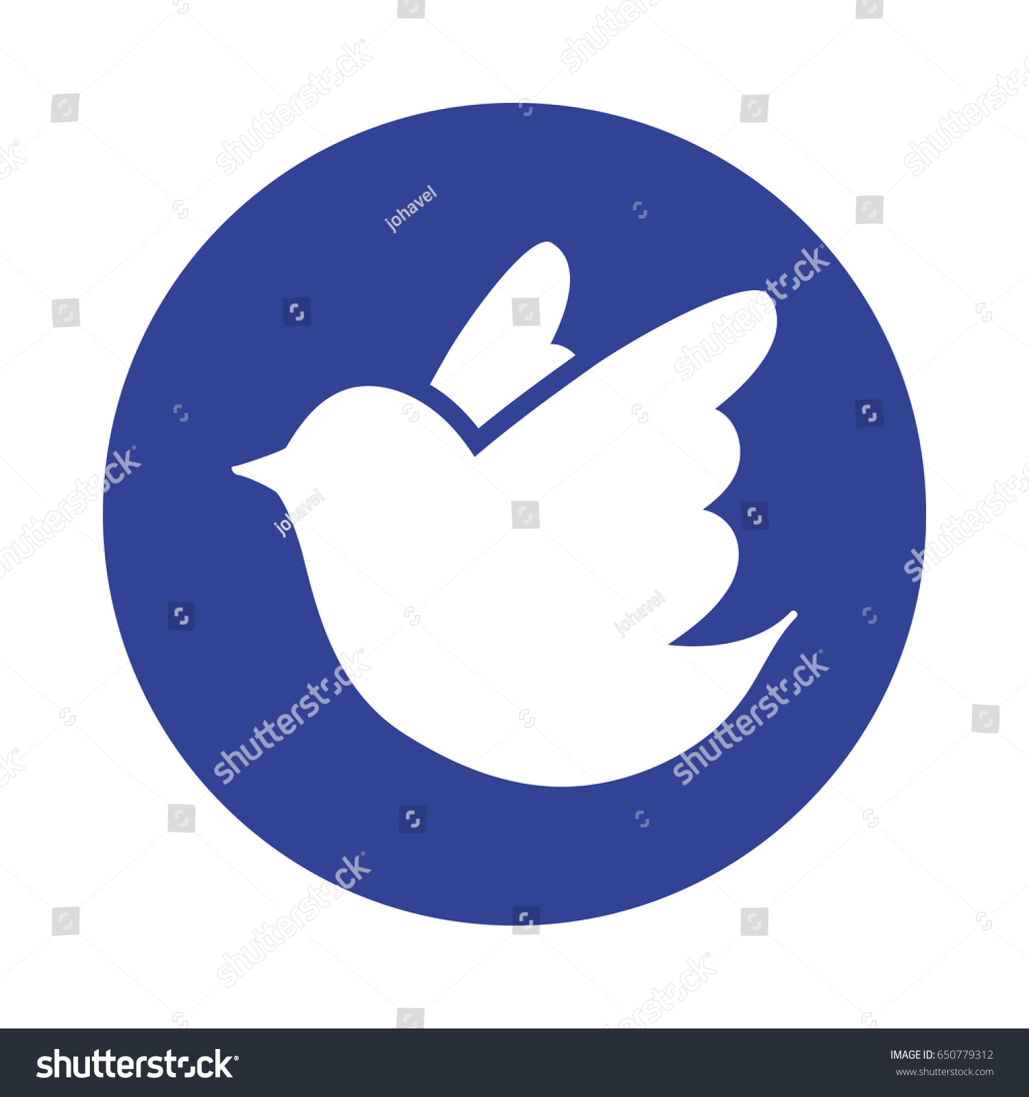Dove Bird Symbol Stock Vector (Royalty Free) 650779312 | Shutterstock