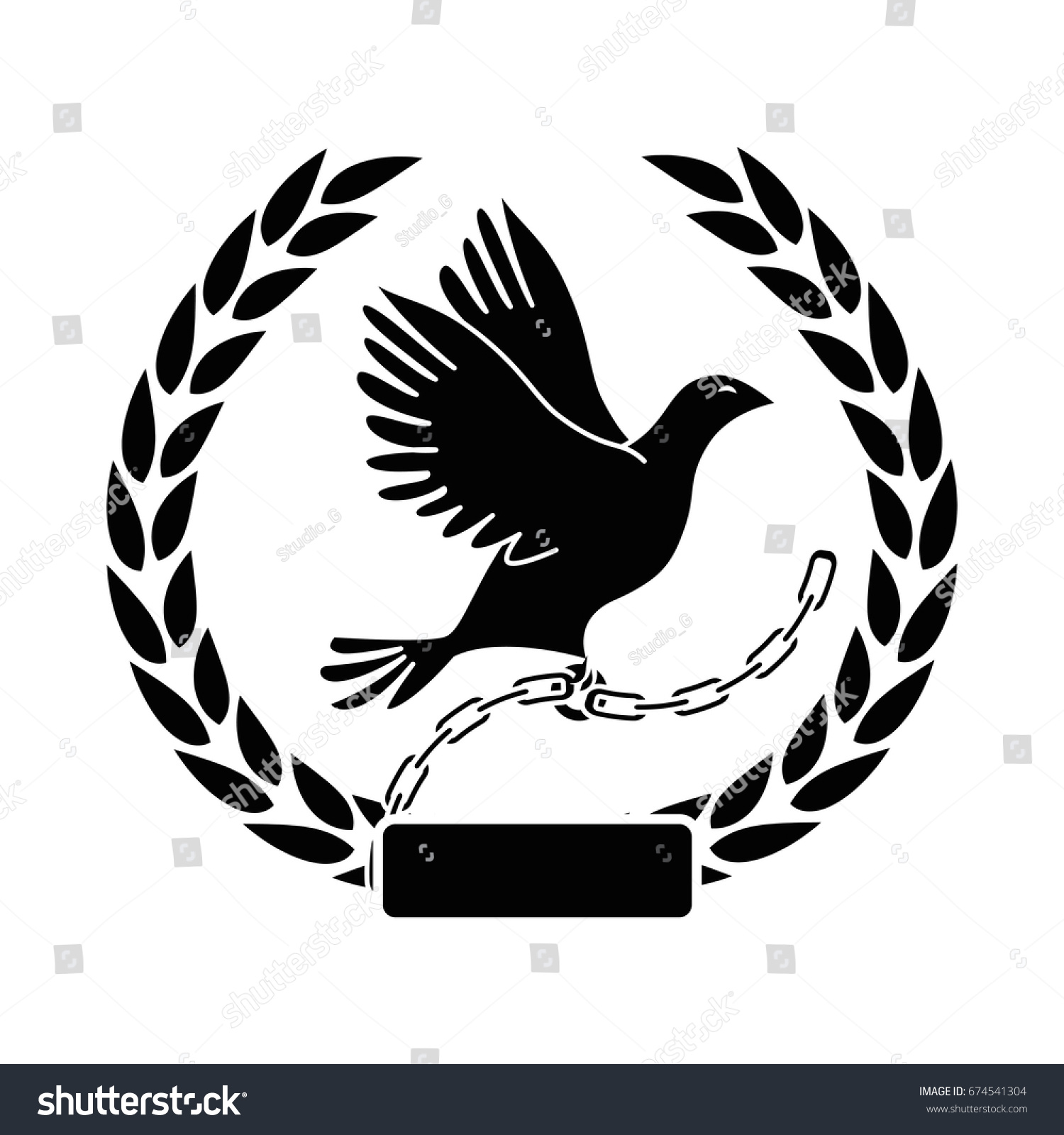 Dove Bird Symbol Stock Vector (Royalty Free) 674541304 | Shutterstock