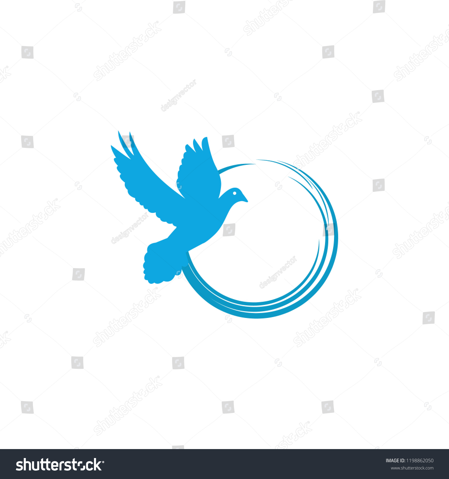 Dove Fly Peace Bird Vector Logo Stock Vector (Royalty Free) 1198862050 ...