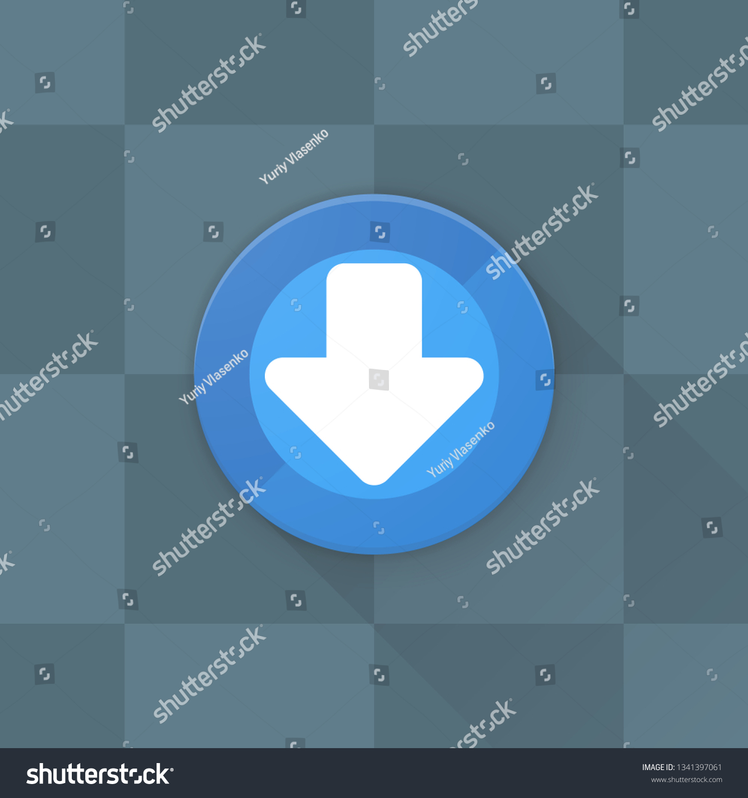 Down Arrow Adaptive Icon Material Design Stock Vector (Royalty Free ...