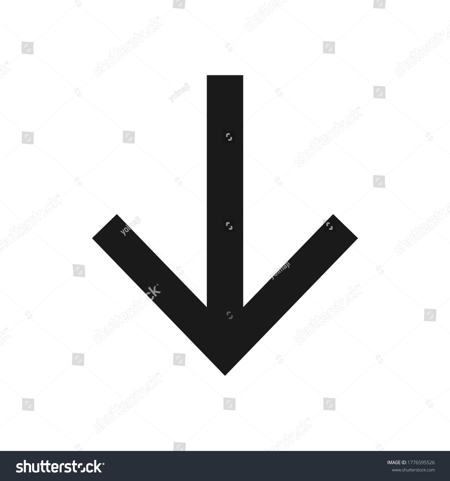 Down Arrow Vector Design Template Illustration: เวกเตอร์สต็อก (ปลอดค่า ...