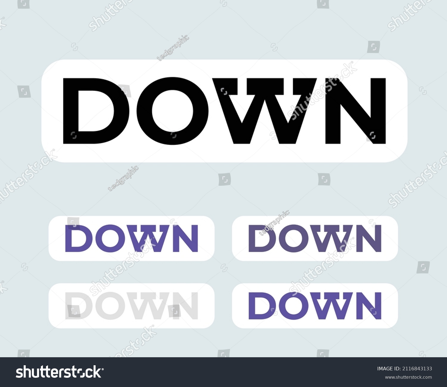 Down Logo Vector Integration Alphabett Vector Stock Vector (Royalty ...