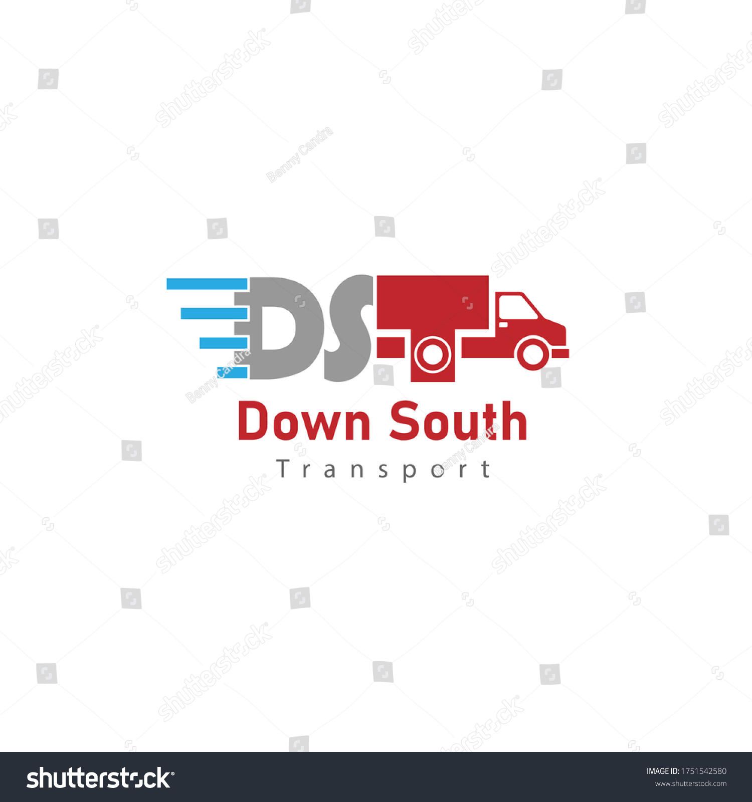 Down South Transport Logo Vector Stock Vector (Royalty Free) 1751542580