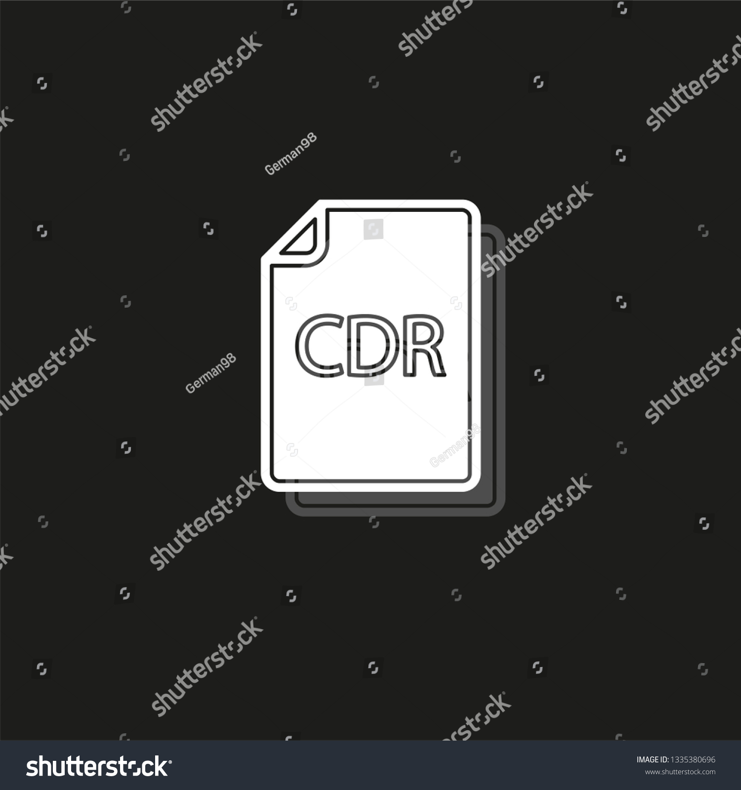 Download Cdr Document Icon Vector File Stock Vector (Royalty Free ...