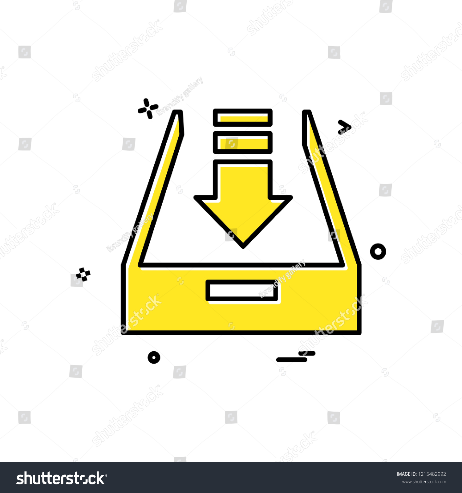 Downloading Icon Design Vector Stock Vector (Royalty Free) 1215482992 ...