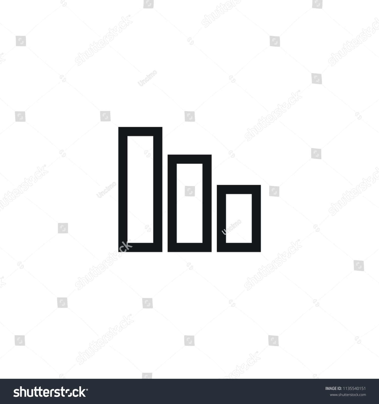 Downwards Bar Chart Modern Simple Vector Stock Vector (Royalty Free ...