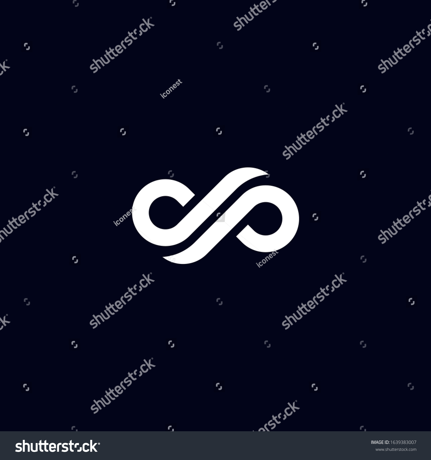 Dp Initial Logo Infinity Symbol Stok Vektör (Telifsiz) 1639383007 ...