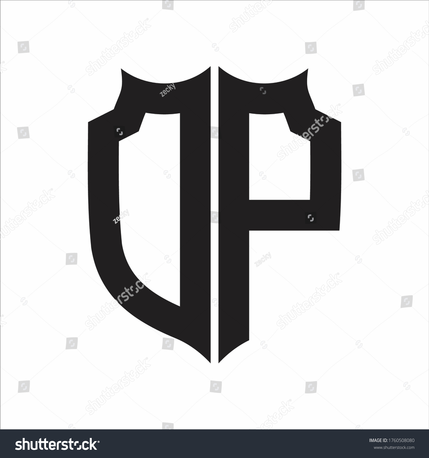 Dp Logo Shield Style Monogram Design Stock Vector (Royalty Free ...