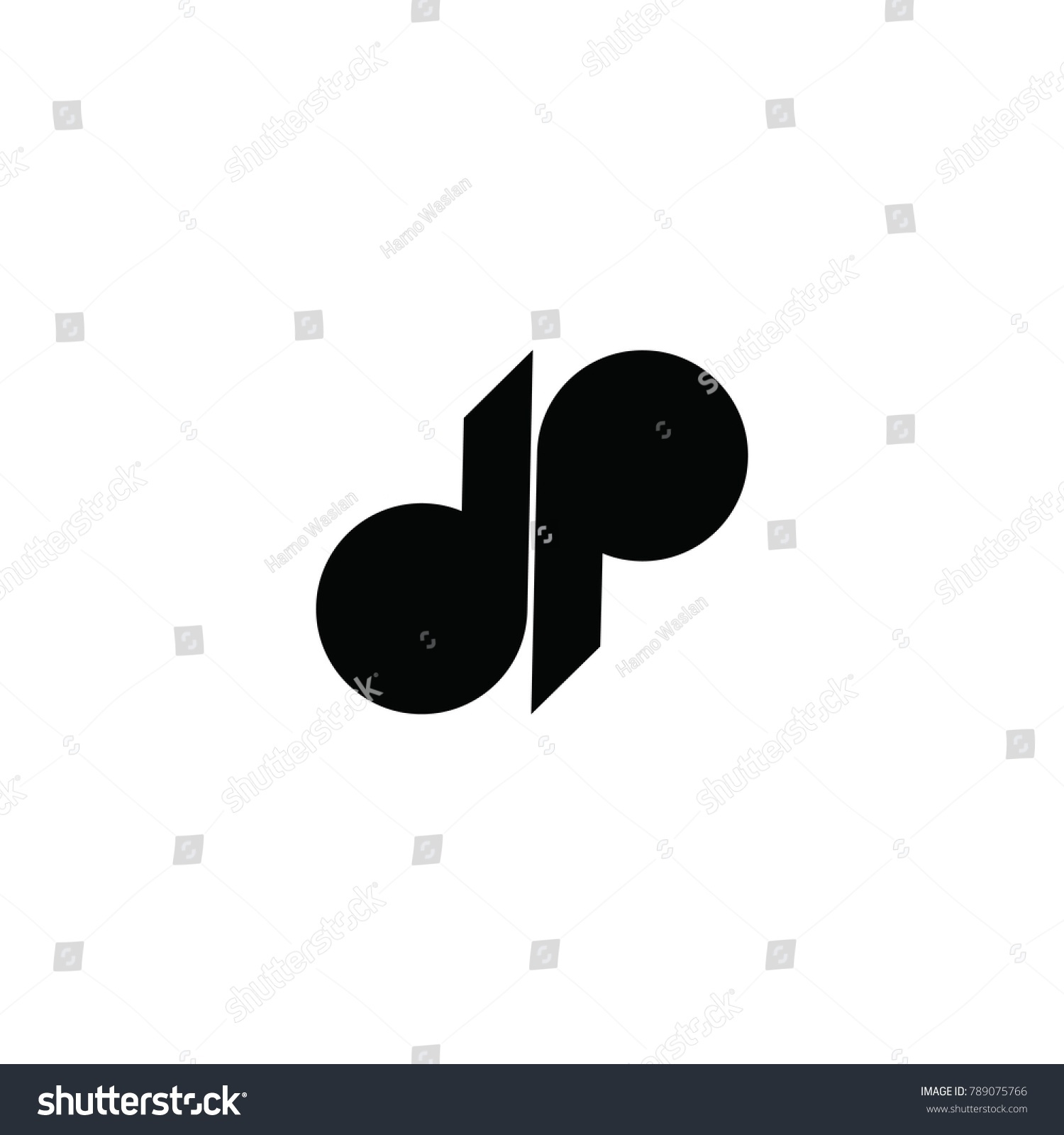 Dp Music Logo Vector Stock Vector (Royalty Free) 789075766