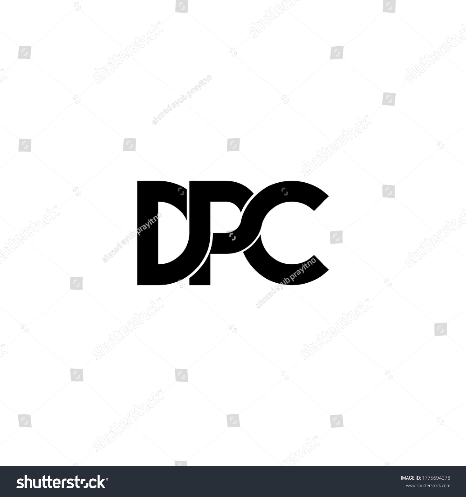 Dpc Letter Original Monogram Logo Design: เวกเตอร์สต็อก (ปลอดค่า ...