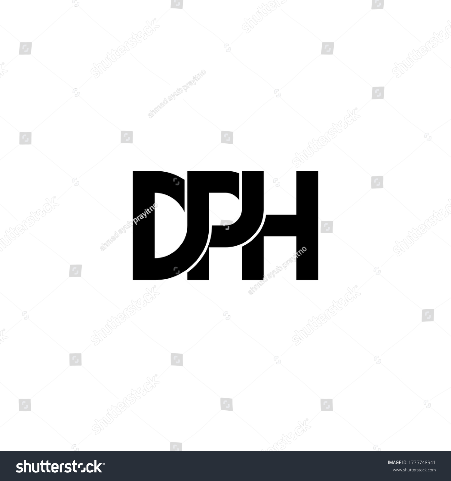 Dph Letter Original Monogram Logo Design Stock Vector (Royalty Free ...