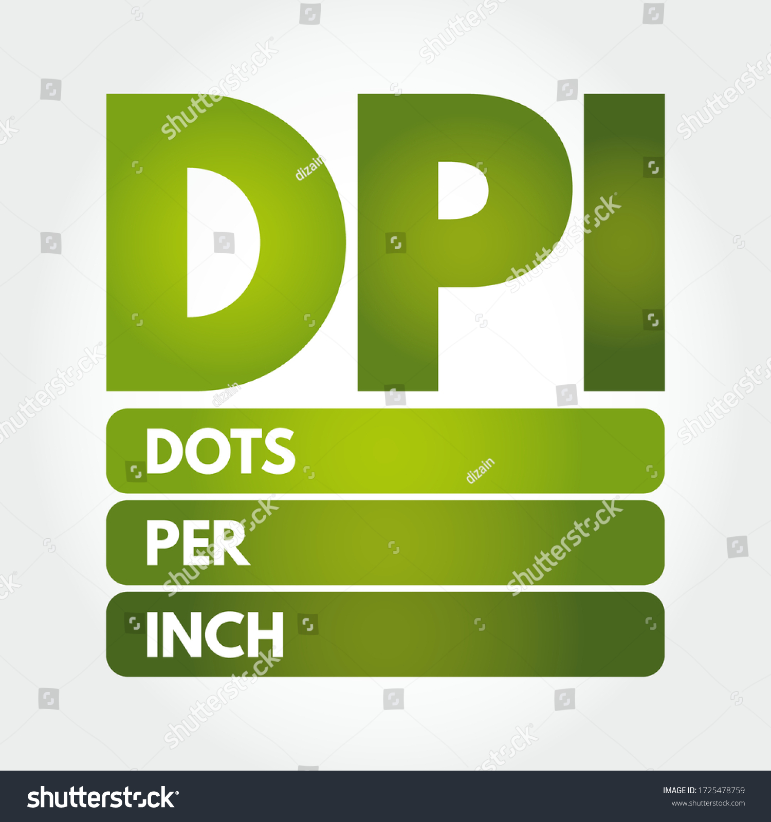 Dpi Dots Per Inch Acronym Technology Stock Vector (Royalty Free ...