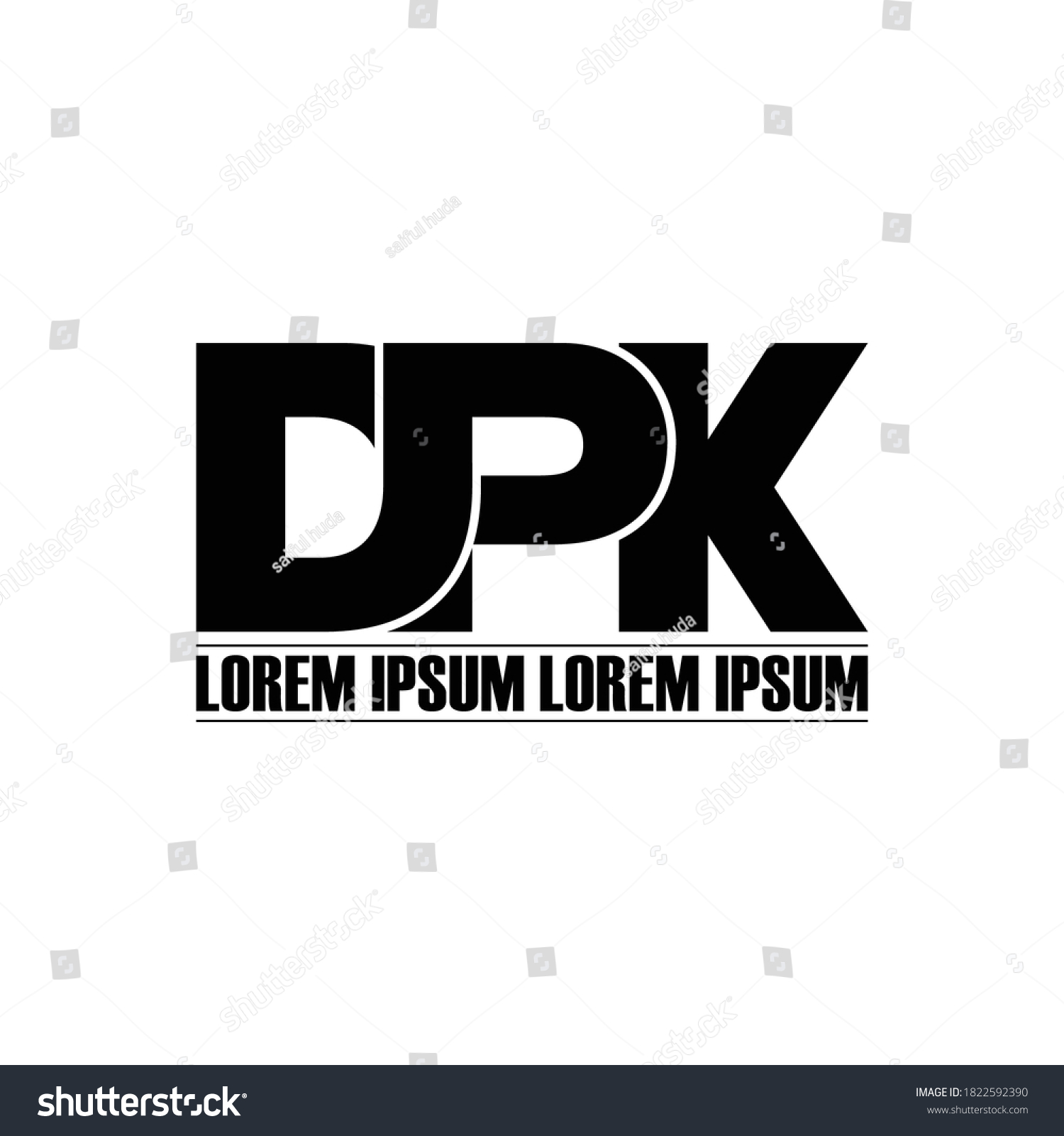 Dpk Letter Monogram Logo Design Vector Stock Vector (Royalty Free ...