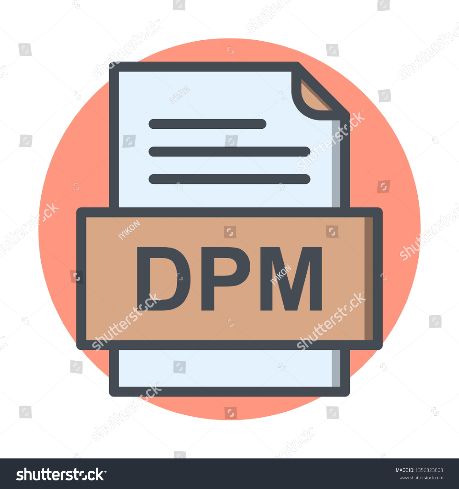 Dpm File Document Icon Stock Vector (Royalty Free) 1356823808