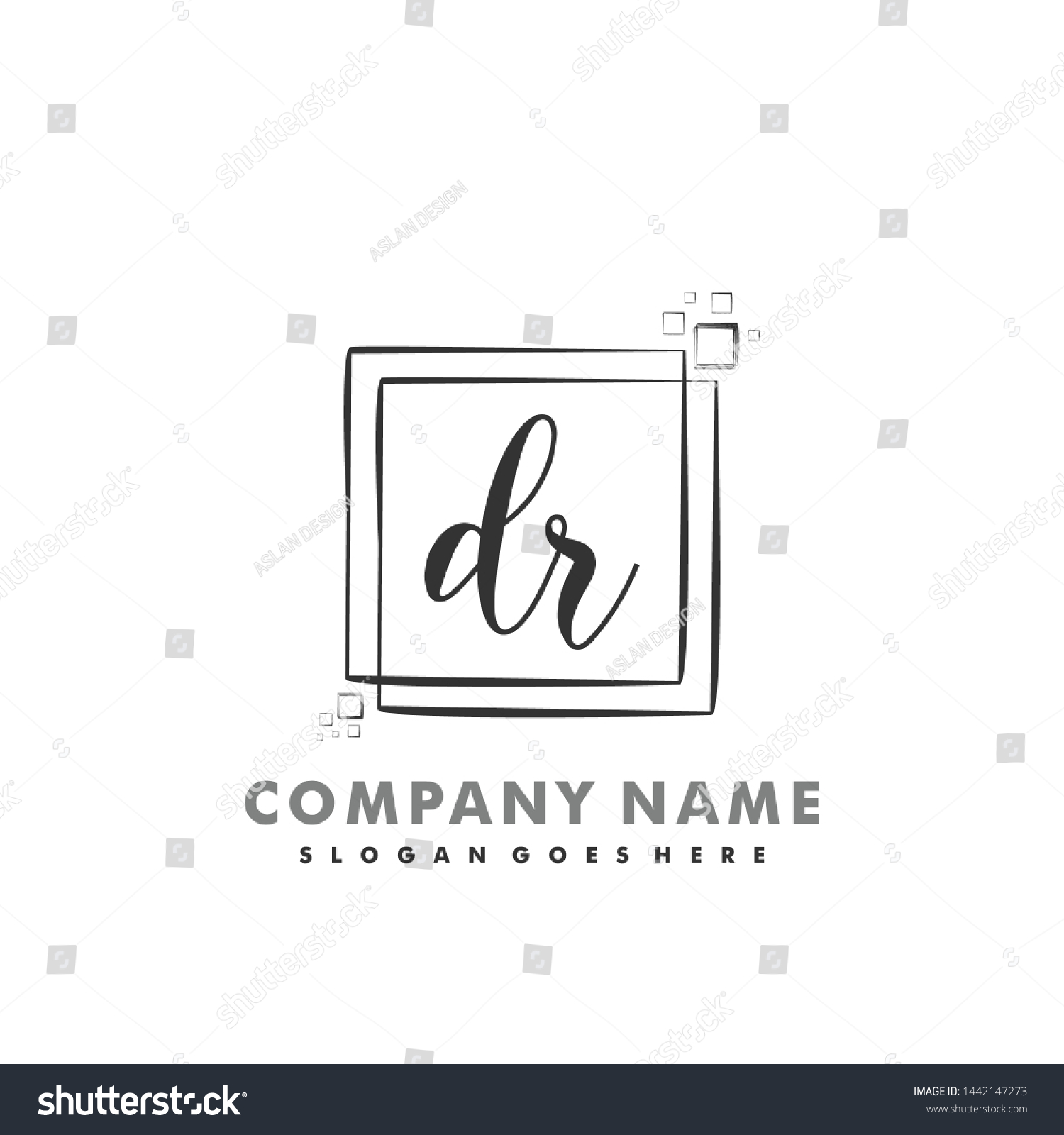 Dr Initial Beauty Monogram Logo Vector Stock Vector (Royalty Free ...