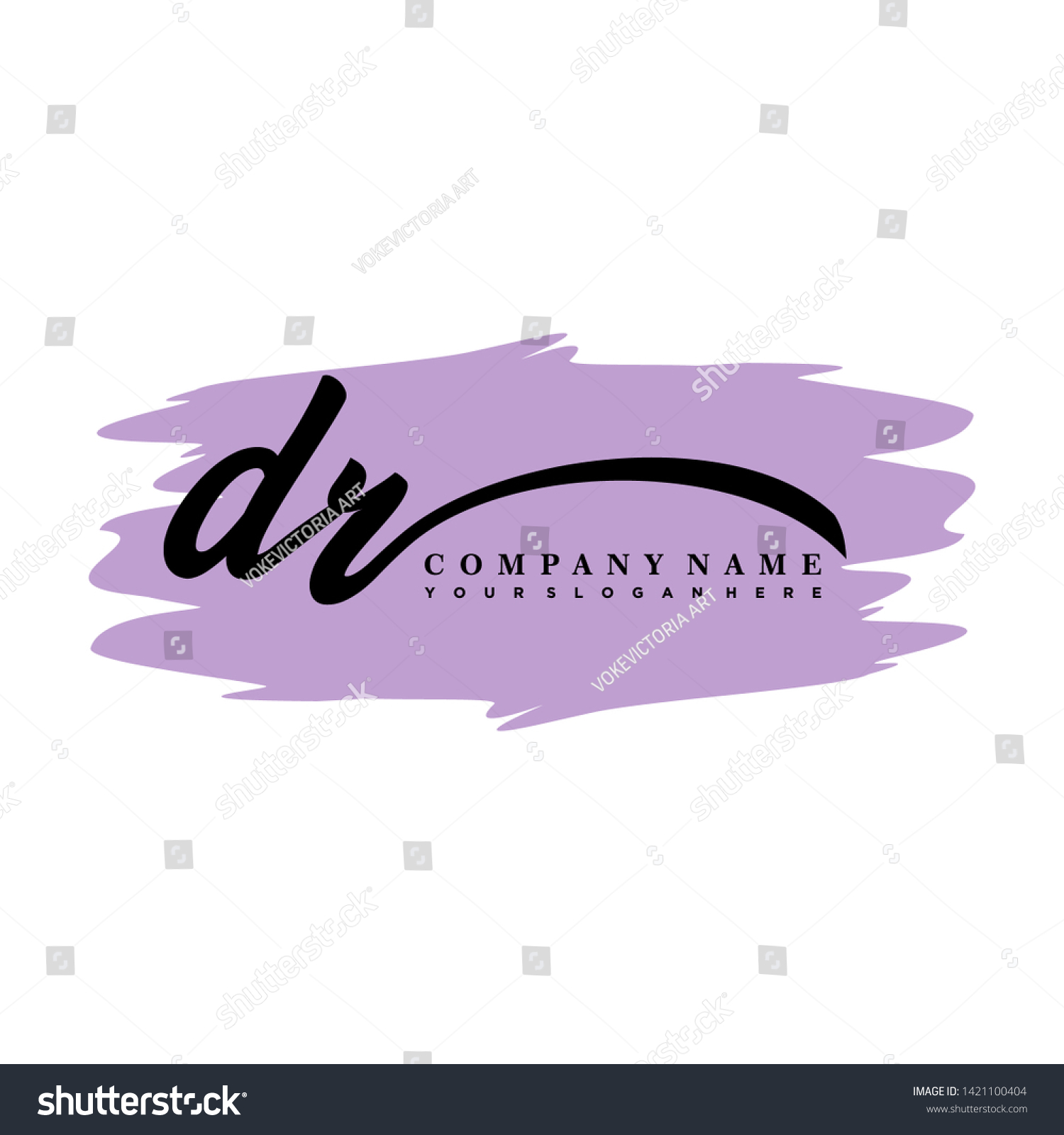 Dr Initial Signature Logo Handwriting Logo Stock Vector (Royalty Free ...