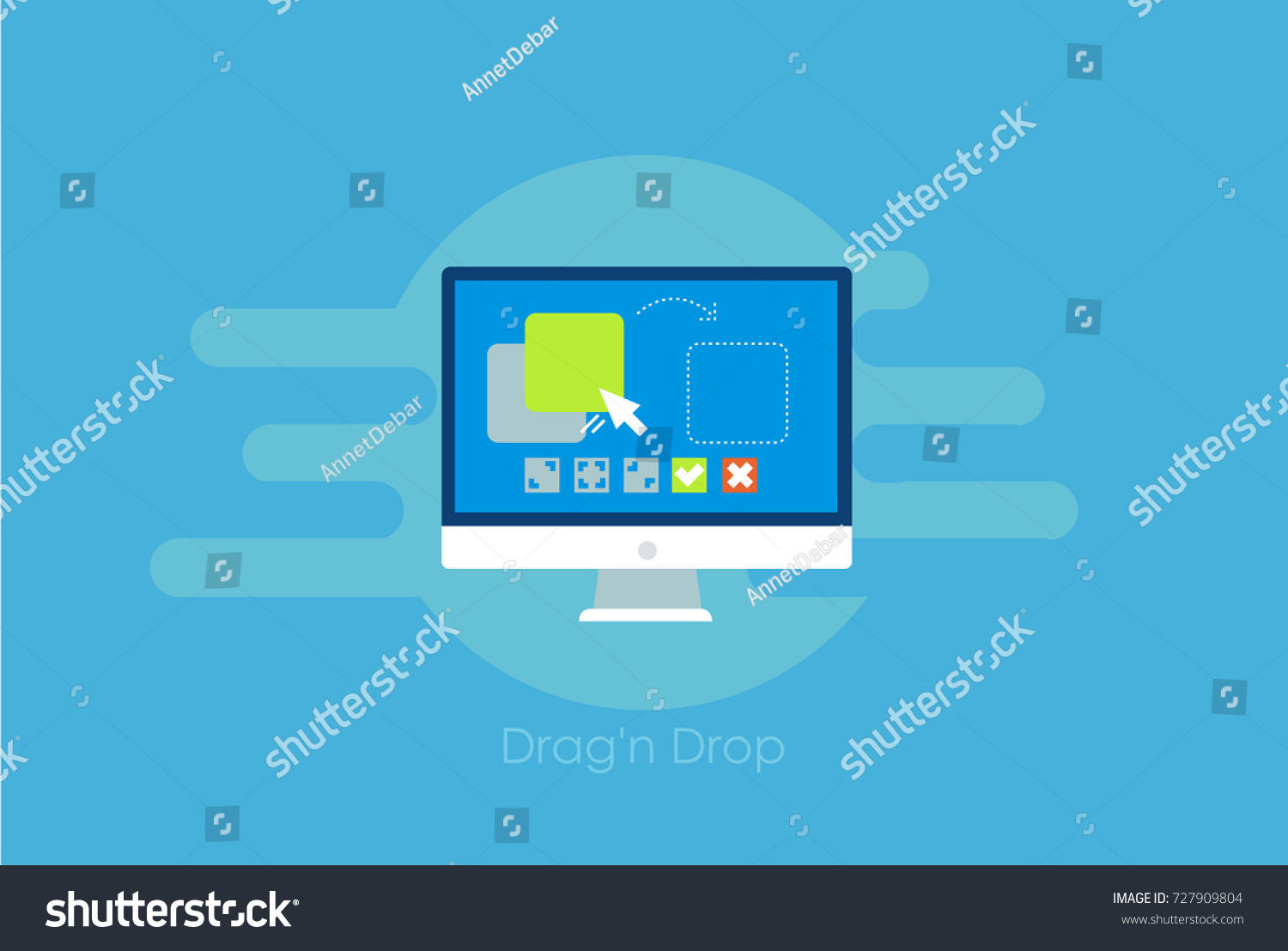 Drag Drop Banner Computer Program Site Stock Vector (Royalty Free ...