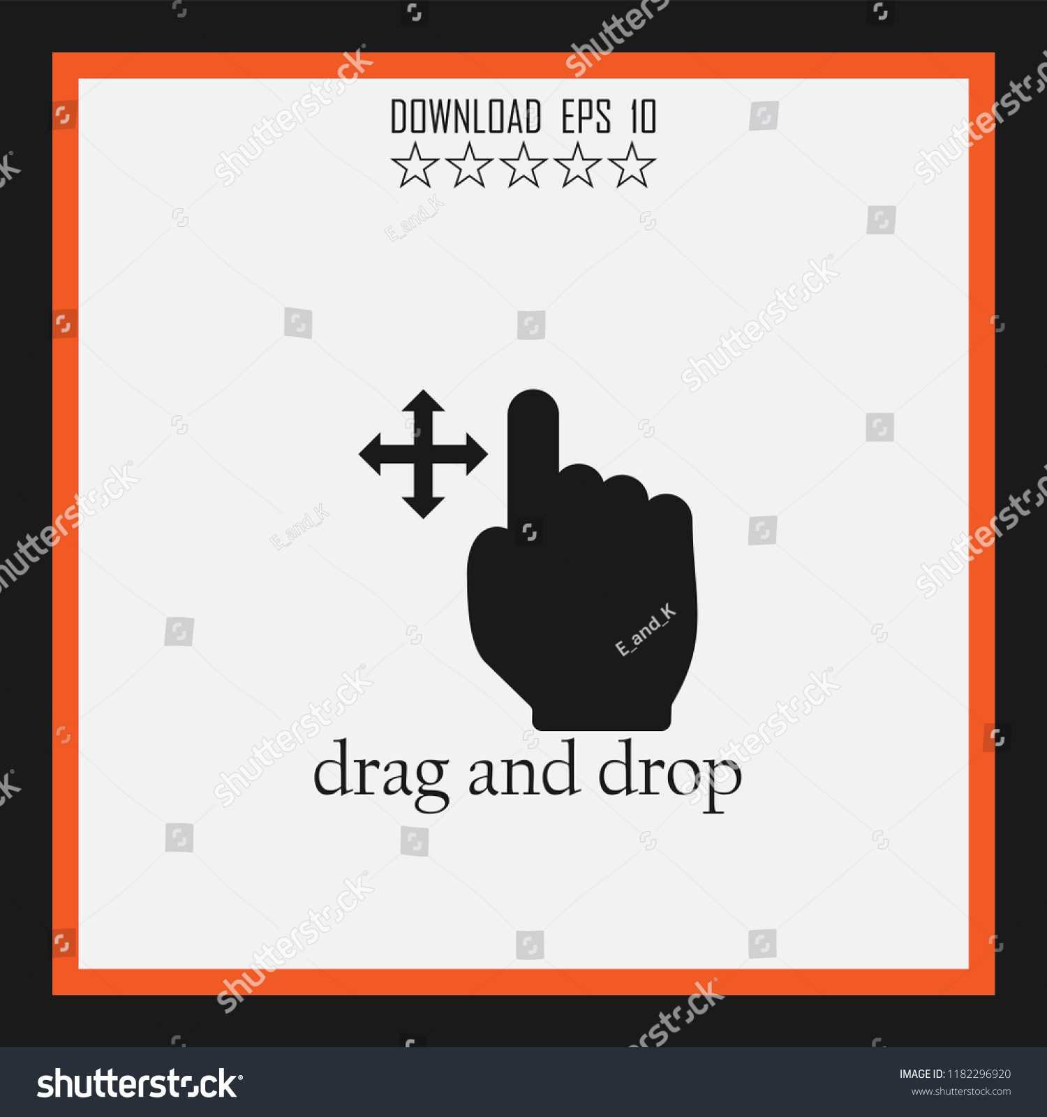 Drag Drop Sketch Vector Icon Stock Vector (Royalty Free) 1182296920 ...