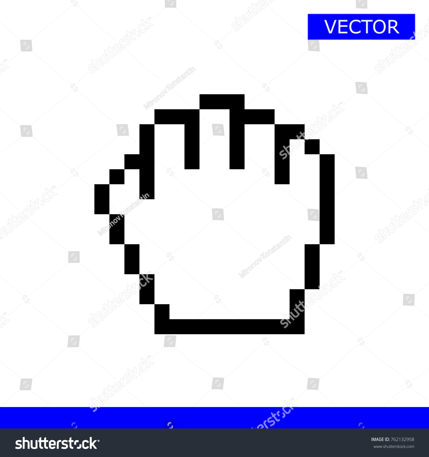 Drag Hand Cursor Icon White Vector Stock Vector (Royalty Free ...