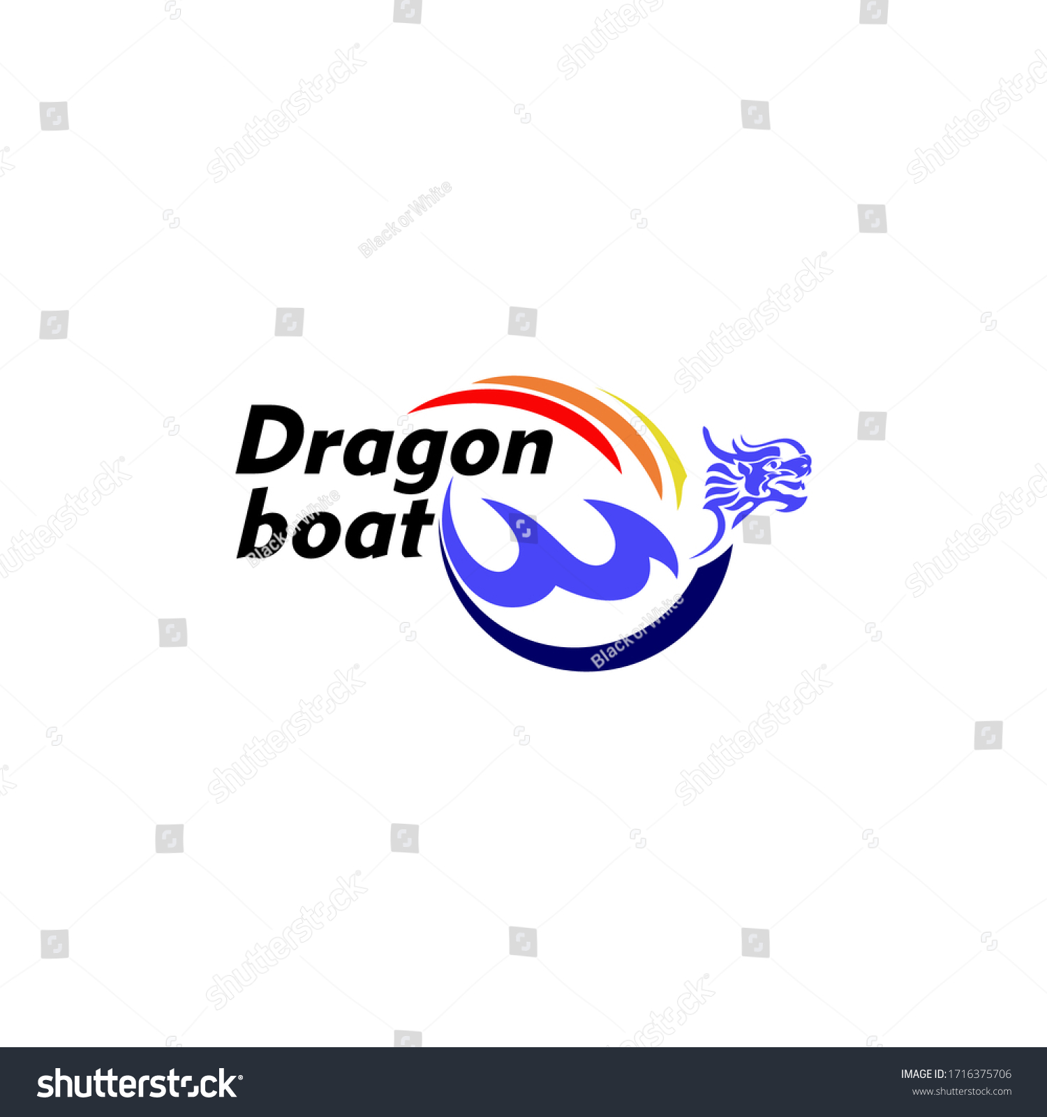 Dragon Boat Logo Design Vector Template Stock Vector (Royalty Free ...