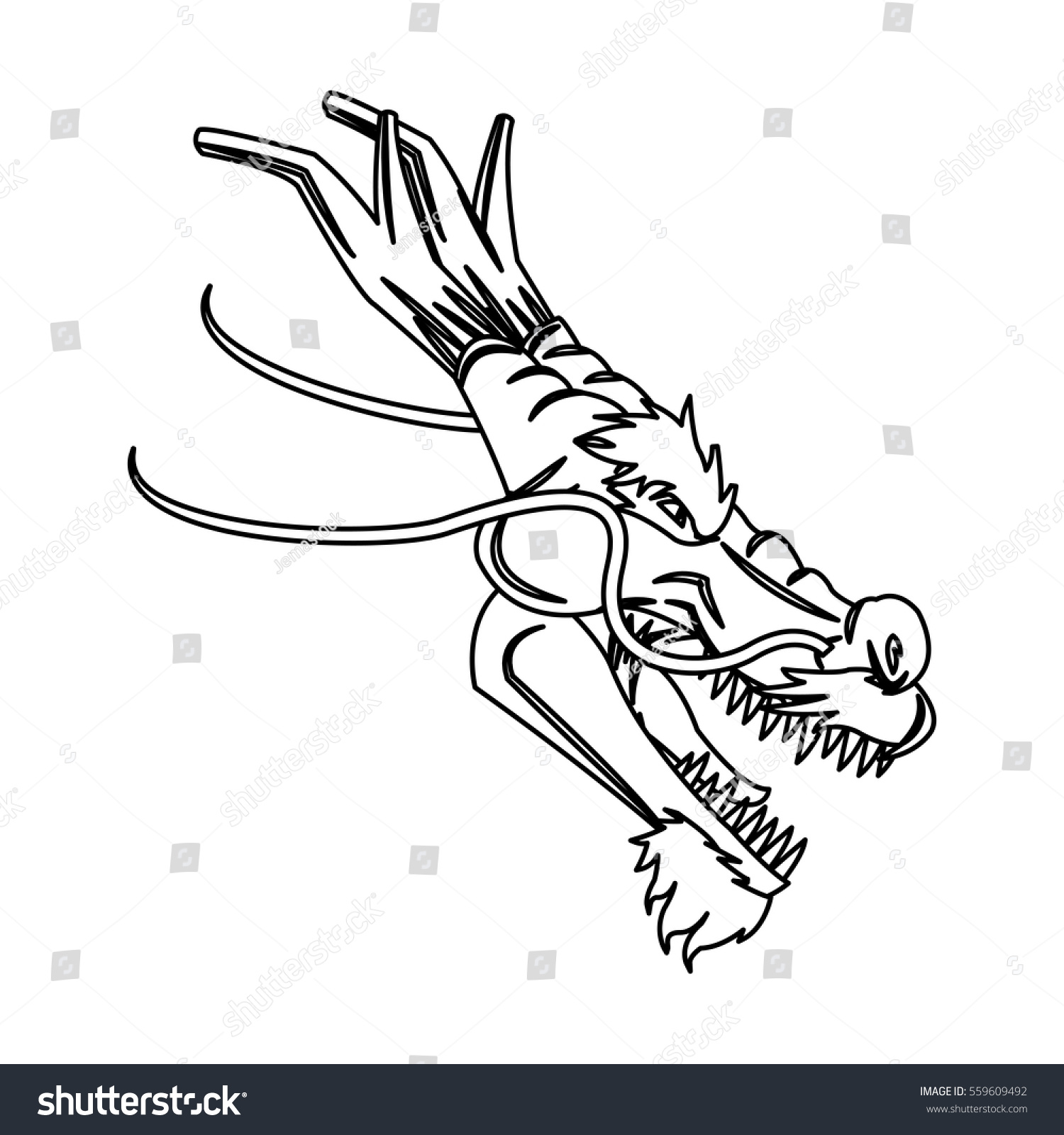 Dragon Cartoon Icon: vector de stock (libre de regalías) 559609492 ...