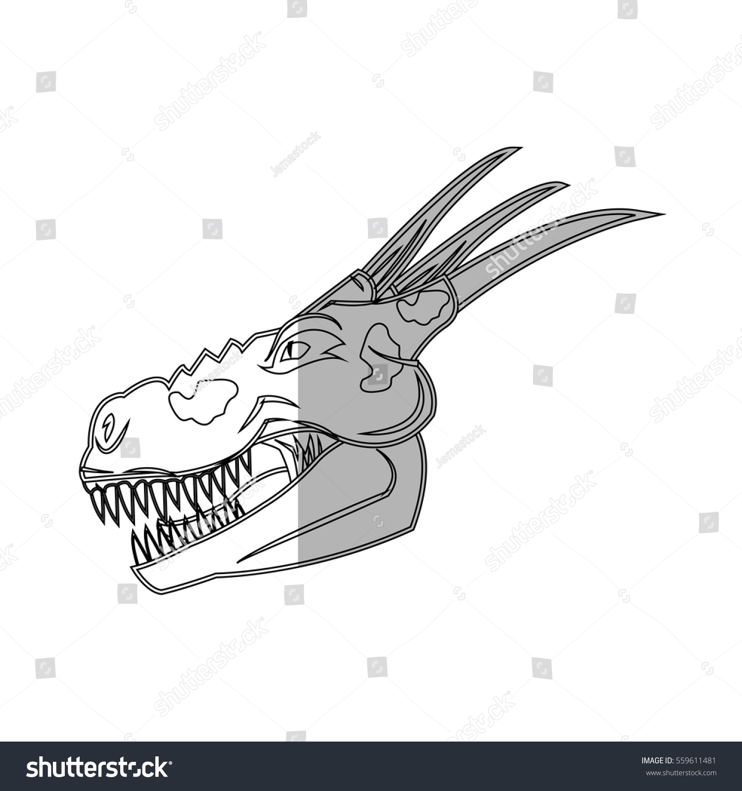 Dragon Cartoon Icon Stock Vector (Royalty Free) 559611481