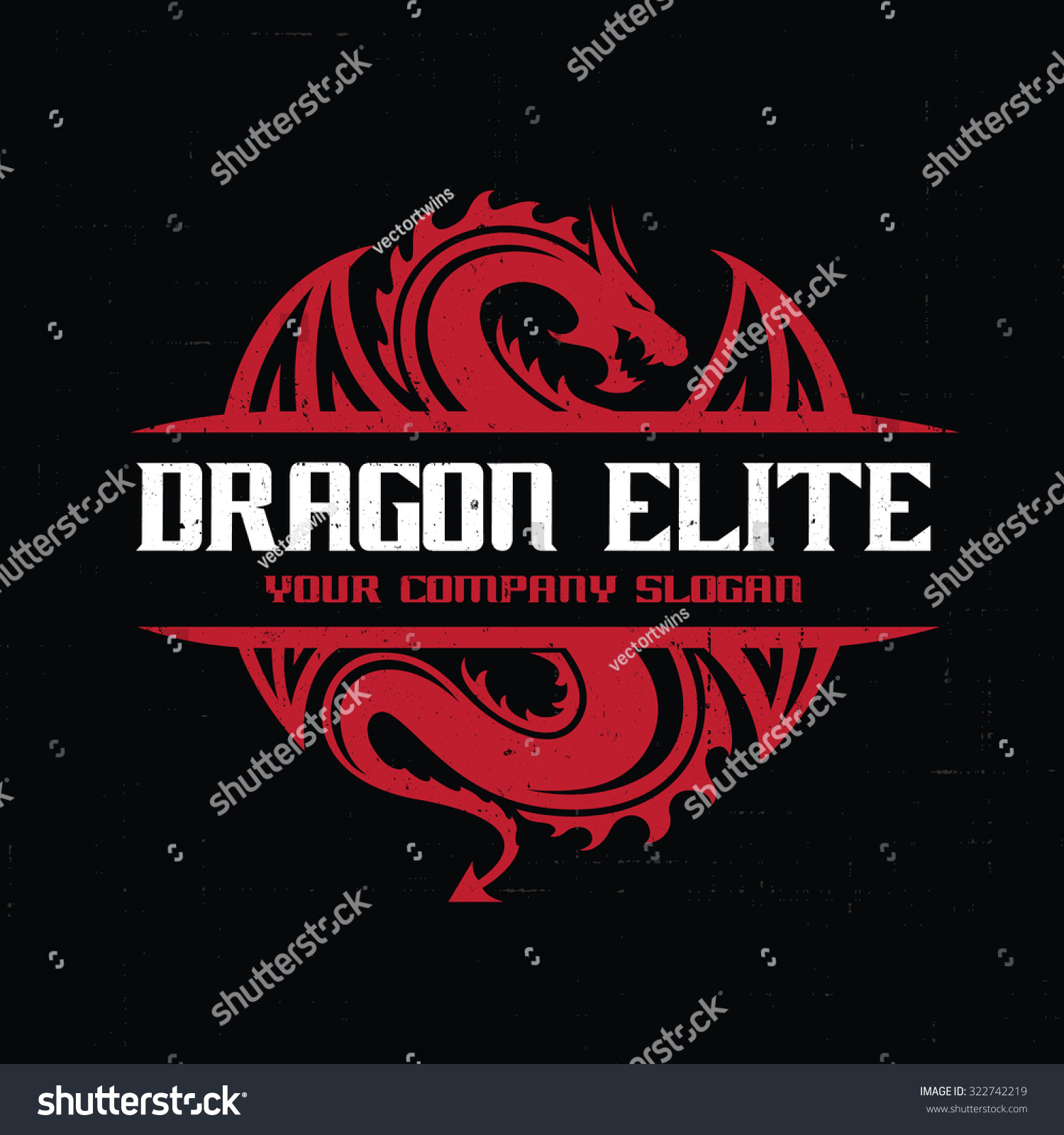 Dragon Elite Logo Template Stock Vector (Royalty Free) 322742219 ...