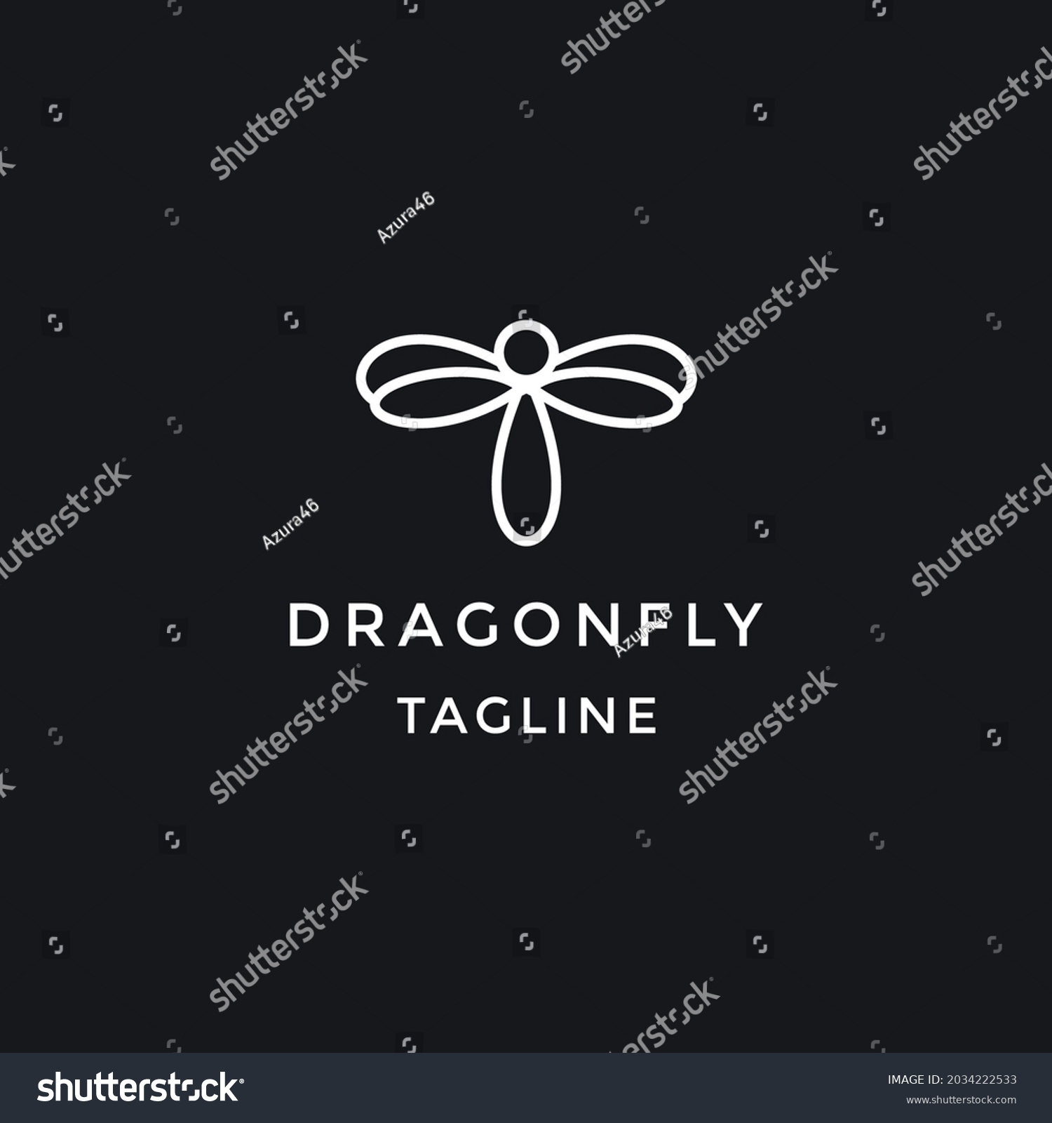 Dragon Fly Logo Design Vector Image Stock Vector (Royalty Free ...