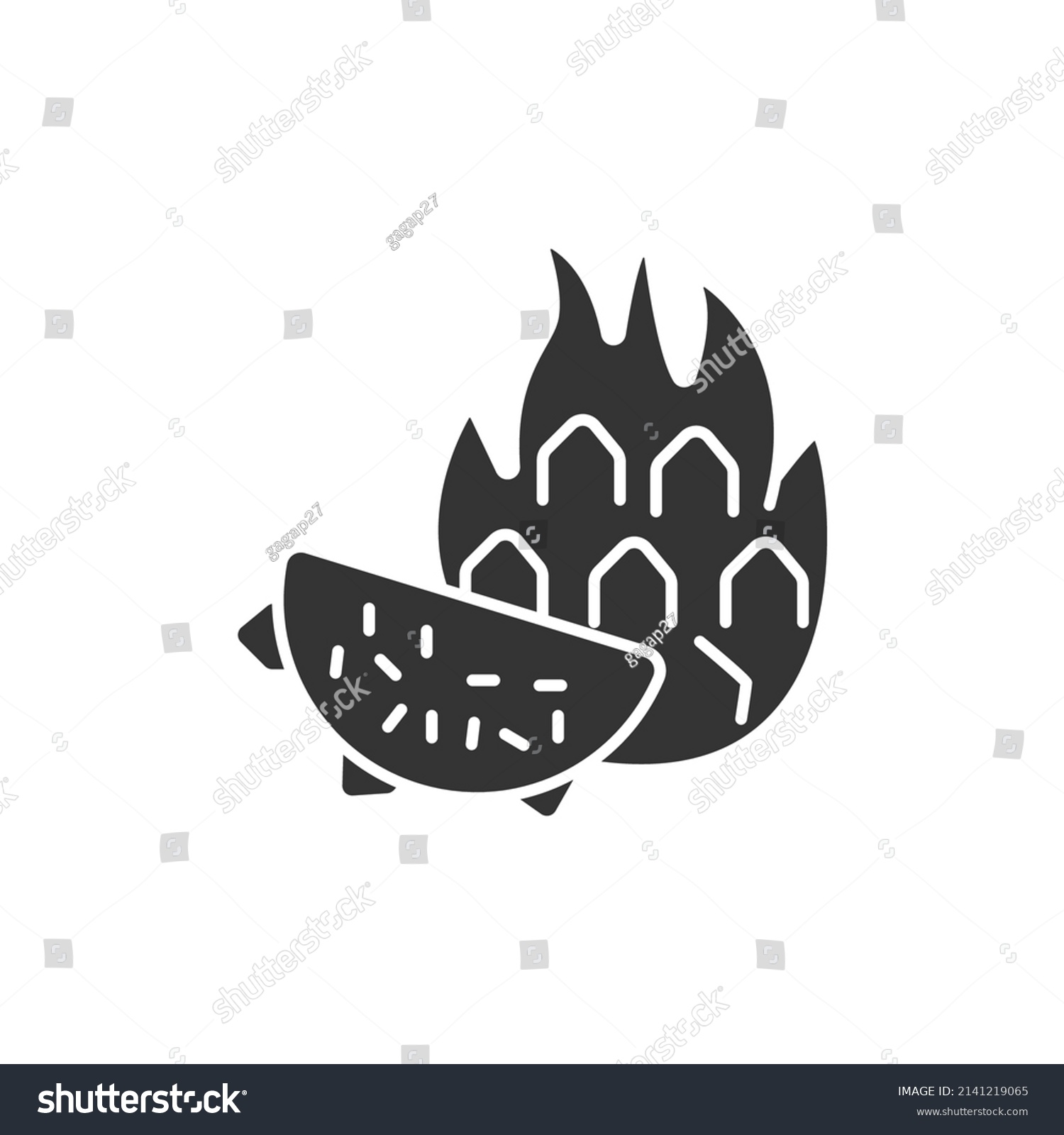 Dragon Fruit Icons Symbol Vector Elements Stock Vector (Royalty Free ...