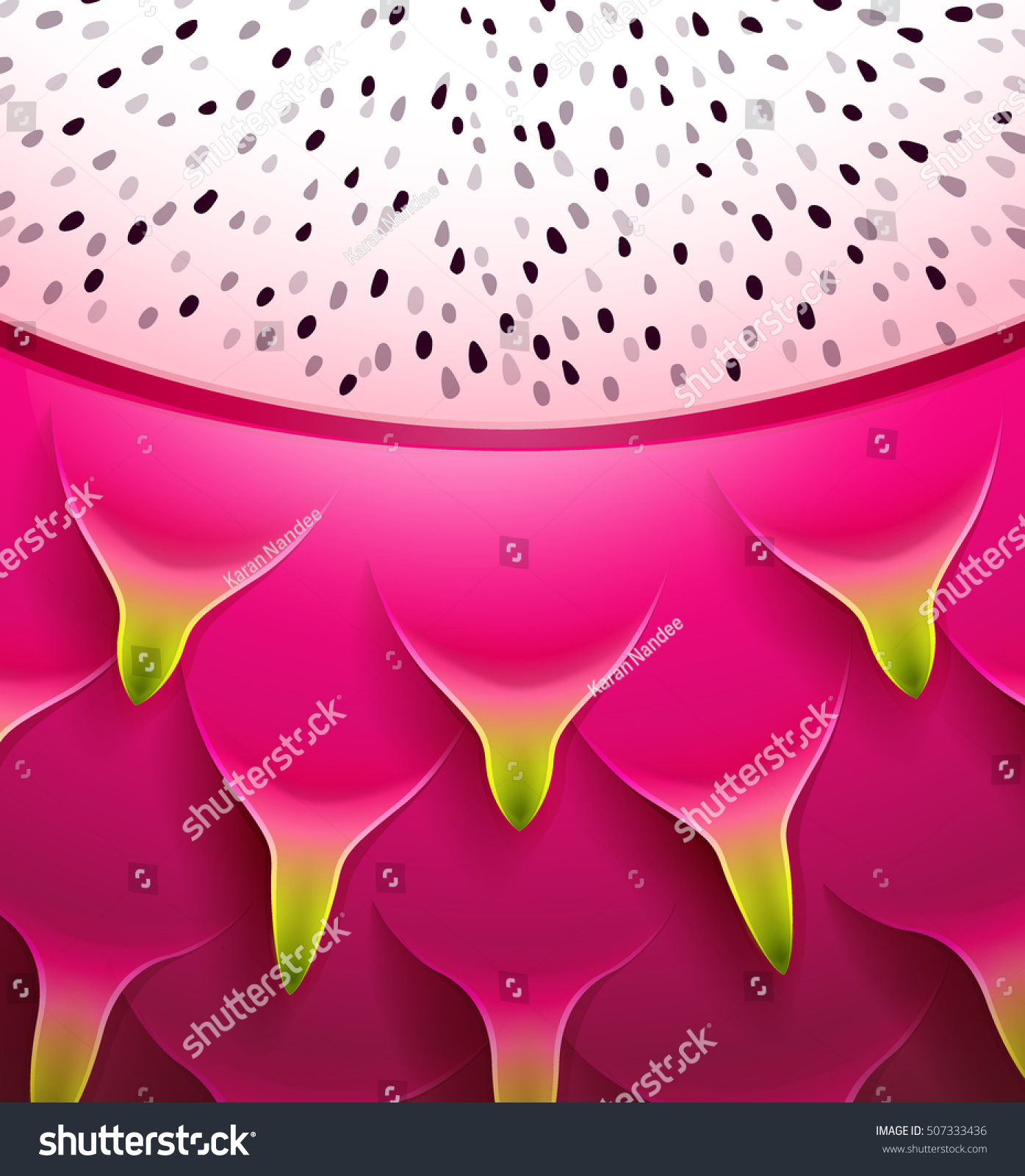 Dragon Fruit Pitaya Texture Pattern Vector: vector de stock (libre de ...
