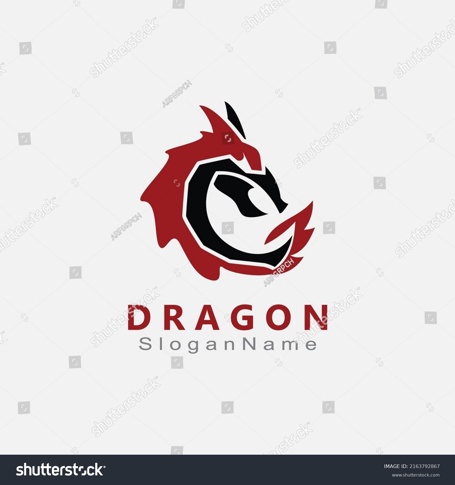 Dragon Logo Design Minimalist Unique Vector Stock Vector (Royalty Free ...