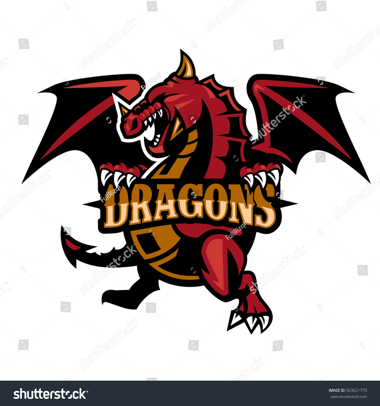 Dragon Logo Dragons Symbol Stock Vector (Royalty Free) 563621770 ...