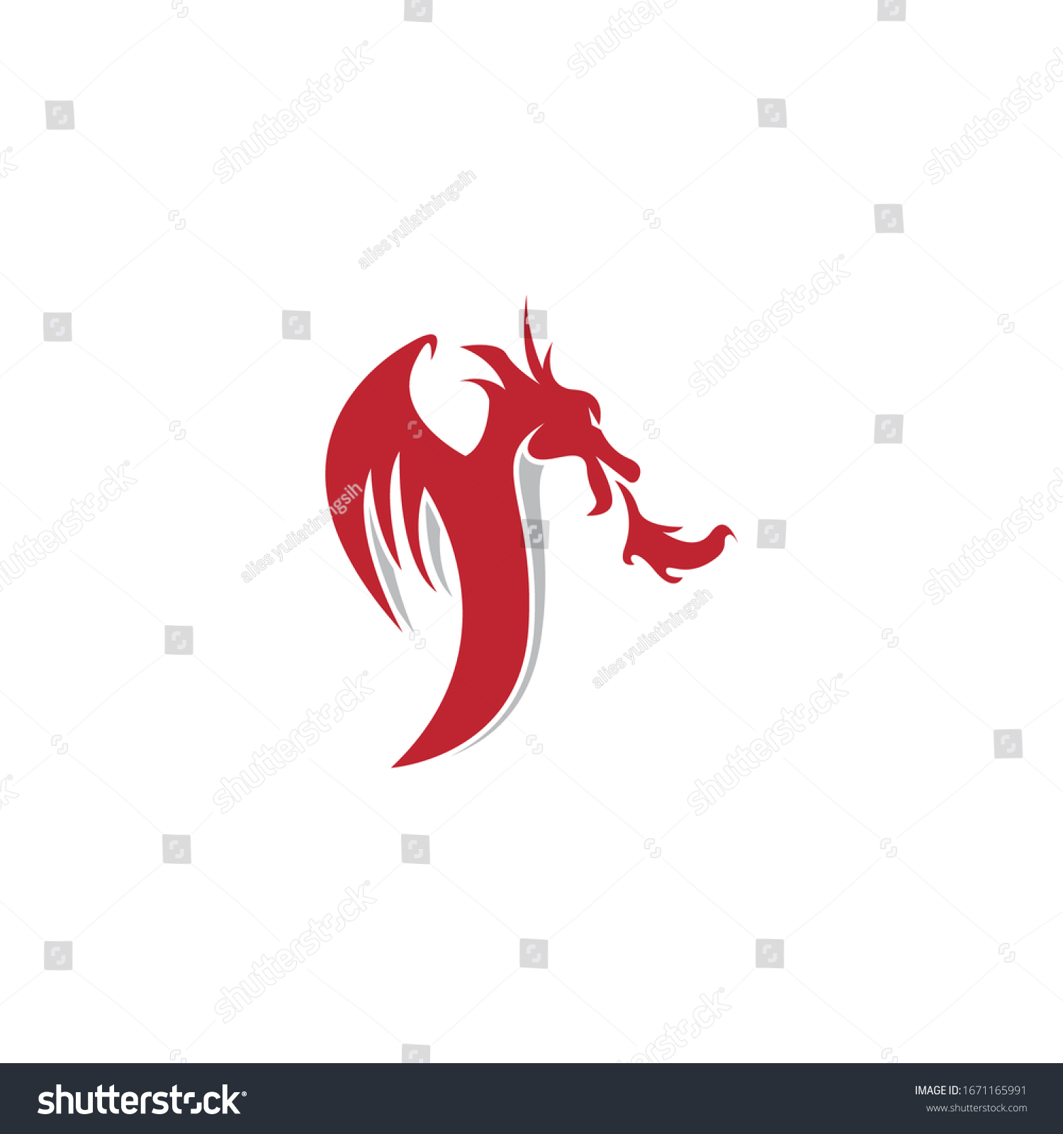 Dragon Logo Template Vector Illustration Stock Vector (Royalty Free ...
