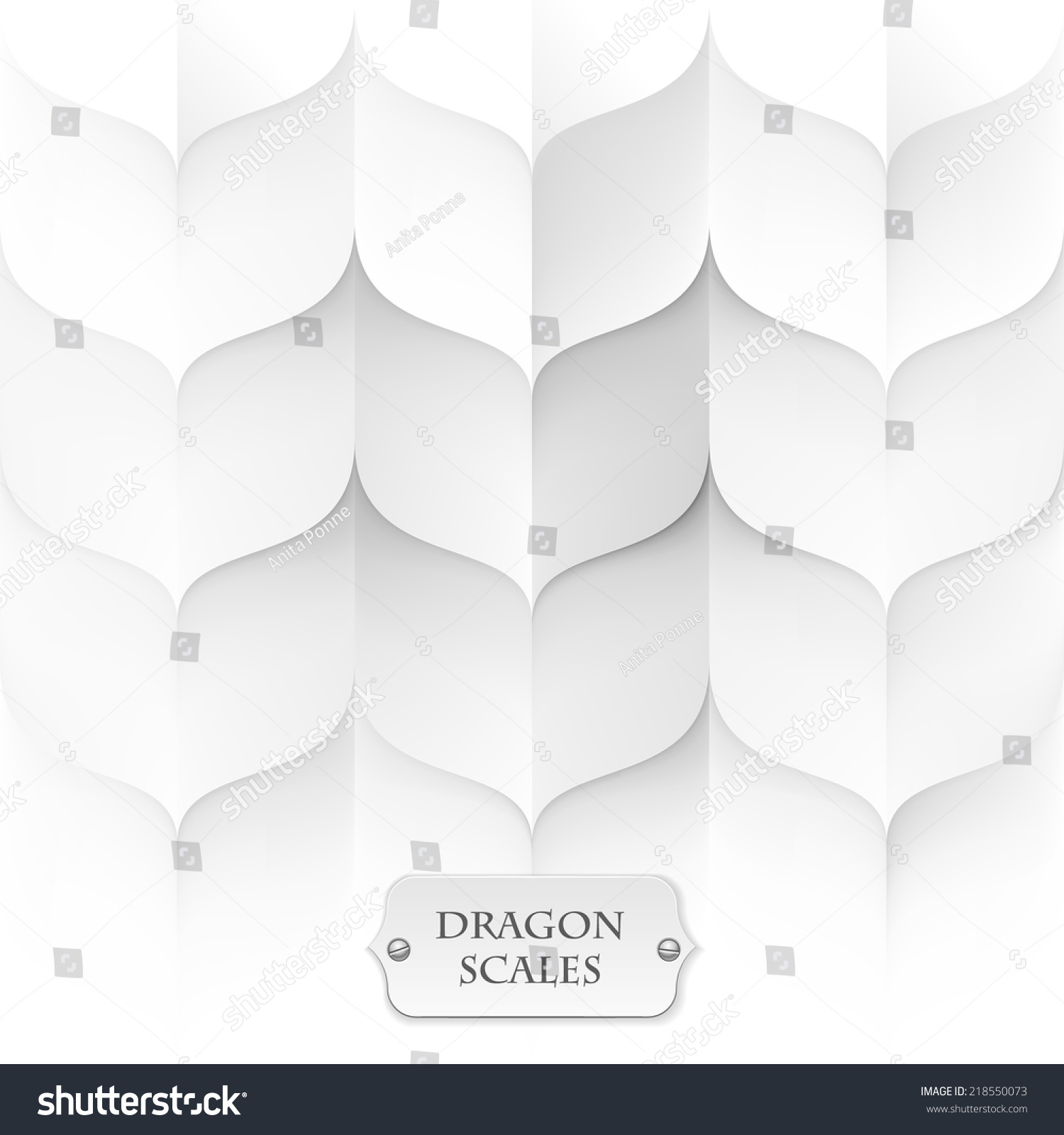 Dragon Scales White Background Texture Eps10 Stock Vector (Royalty Free ...