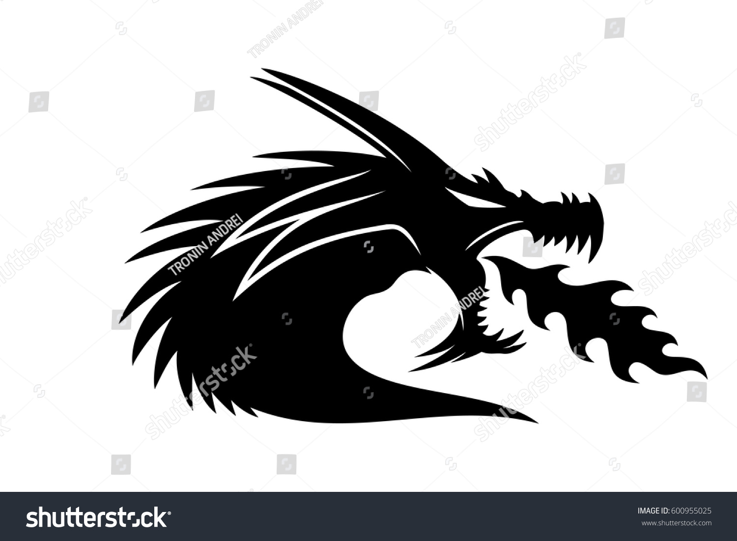 Dragon Sign Stock Vector (Royalty Free) 600955025 | Shutterstock