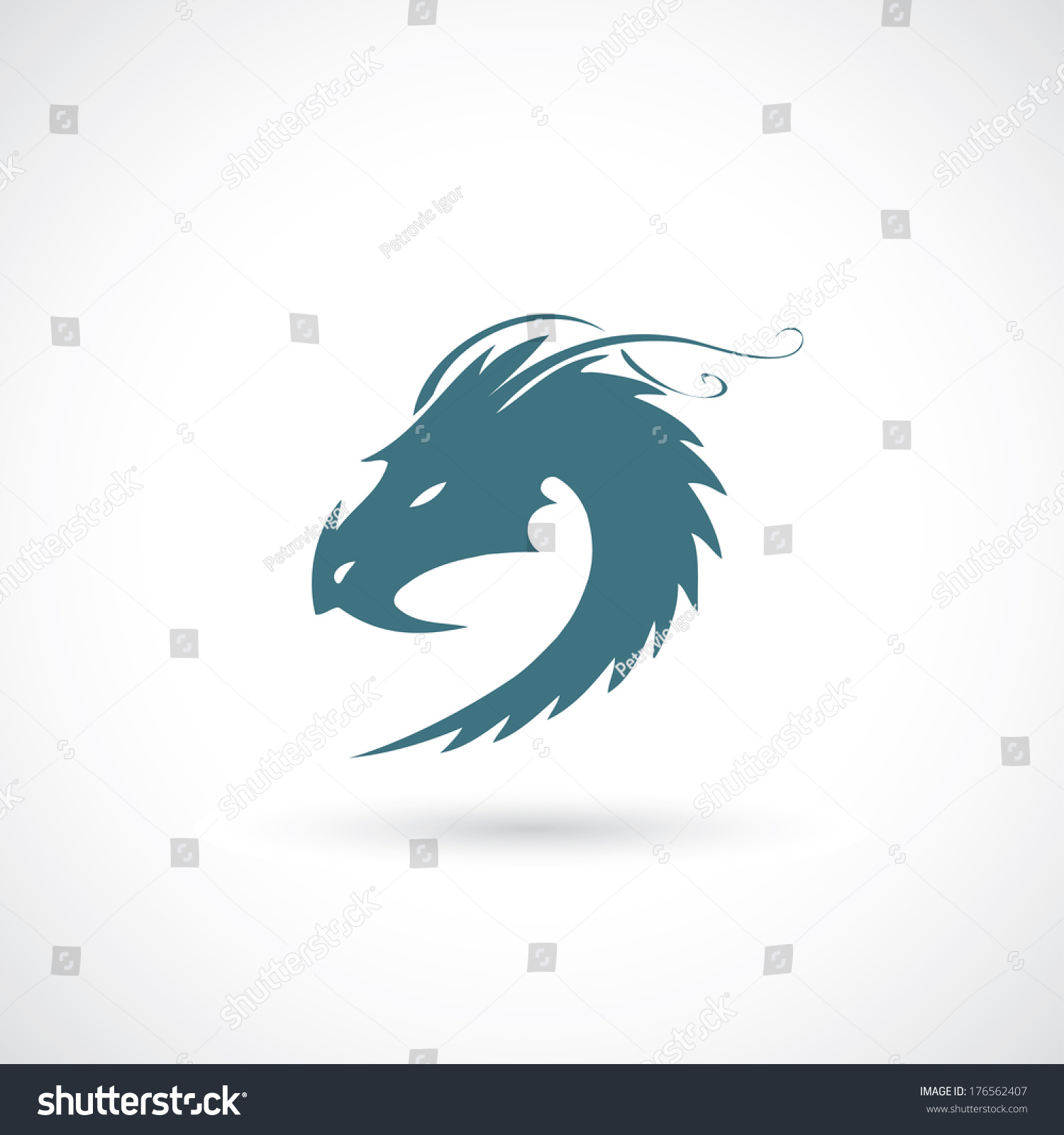 Dragon Sign Vector Illustration Stock Vector (Royalty Free) 176562407 ...